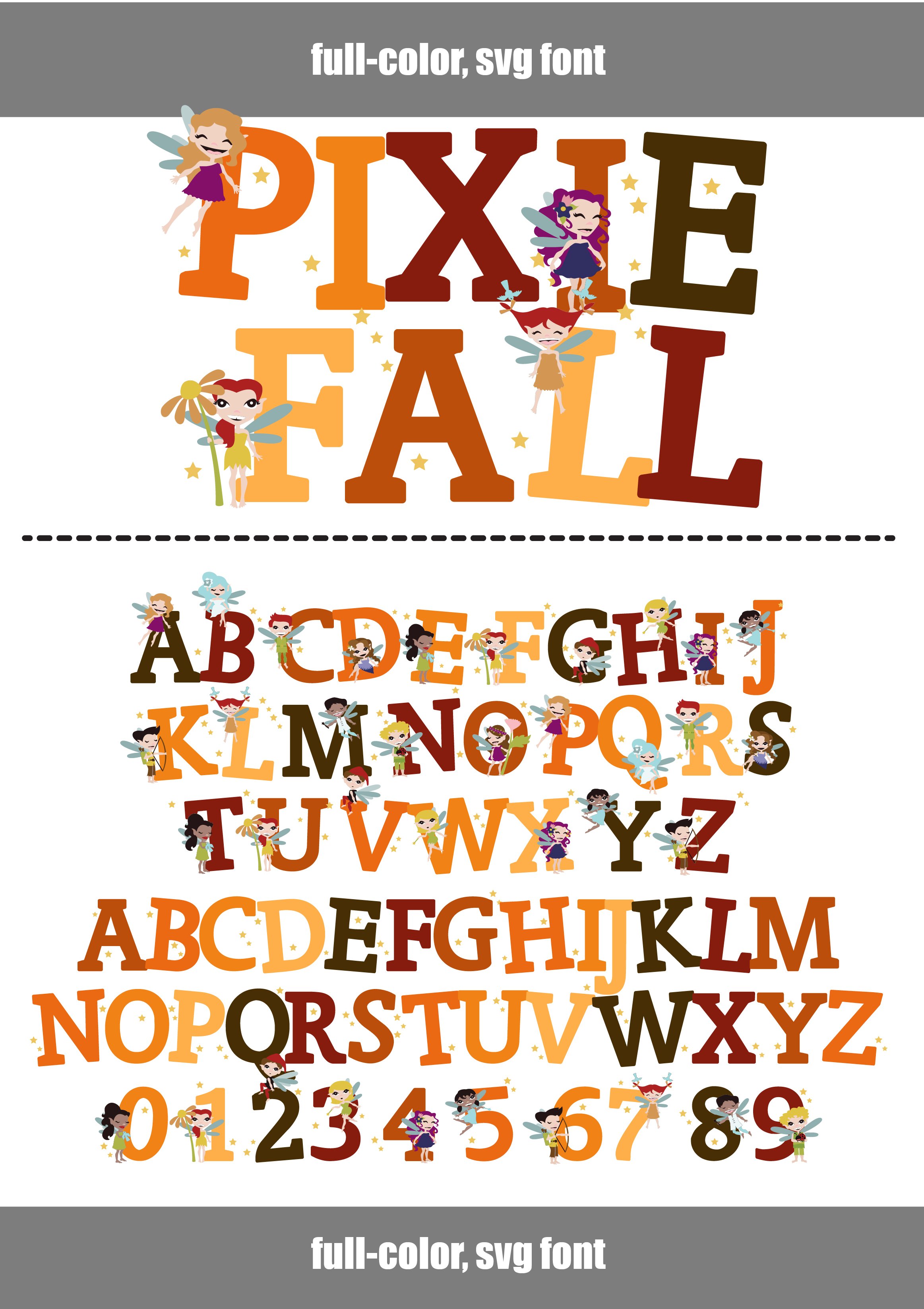 Autumn Themed Full Color SVG Font