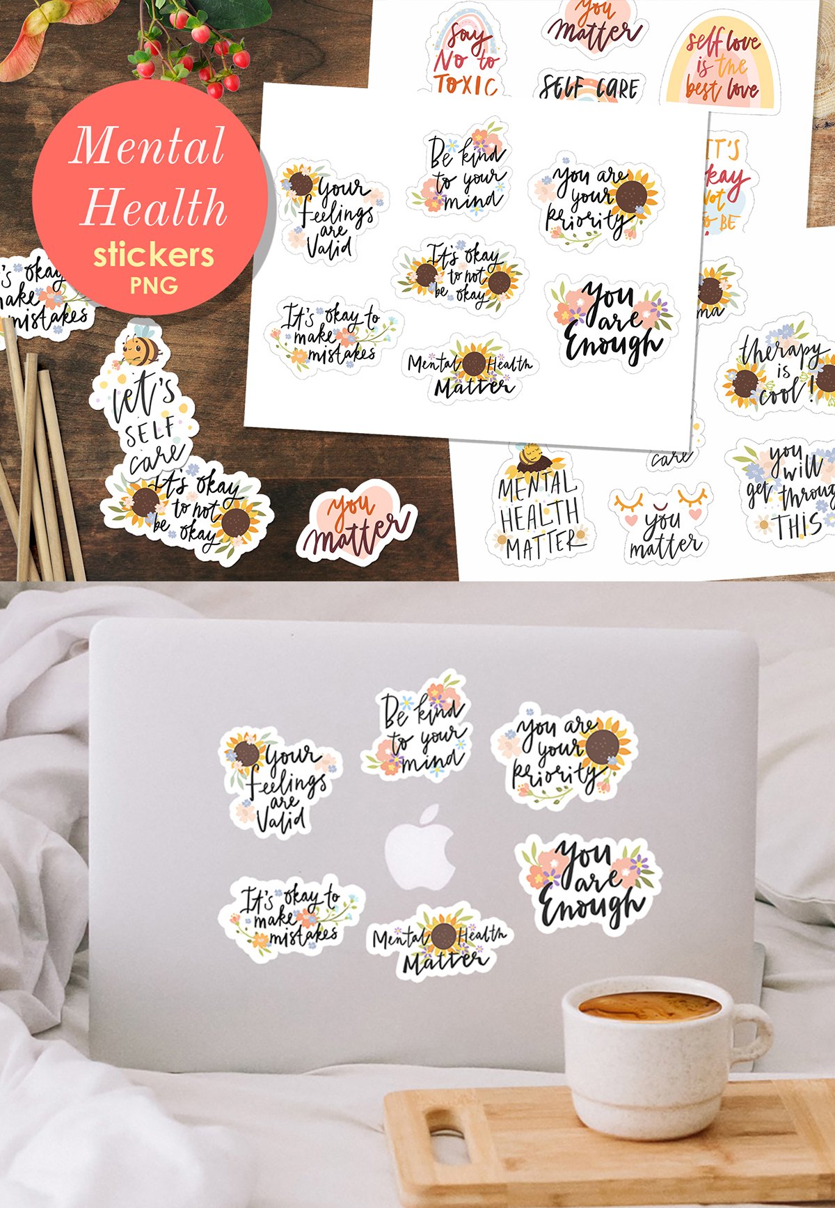 Mental health stickers bundle (2686595)