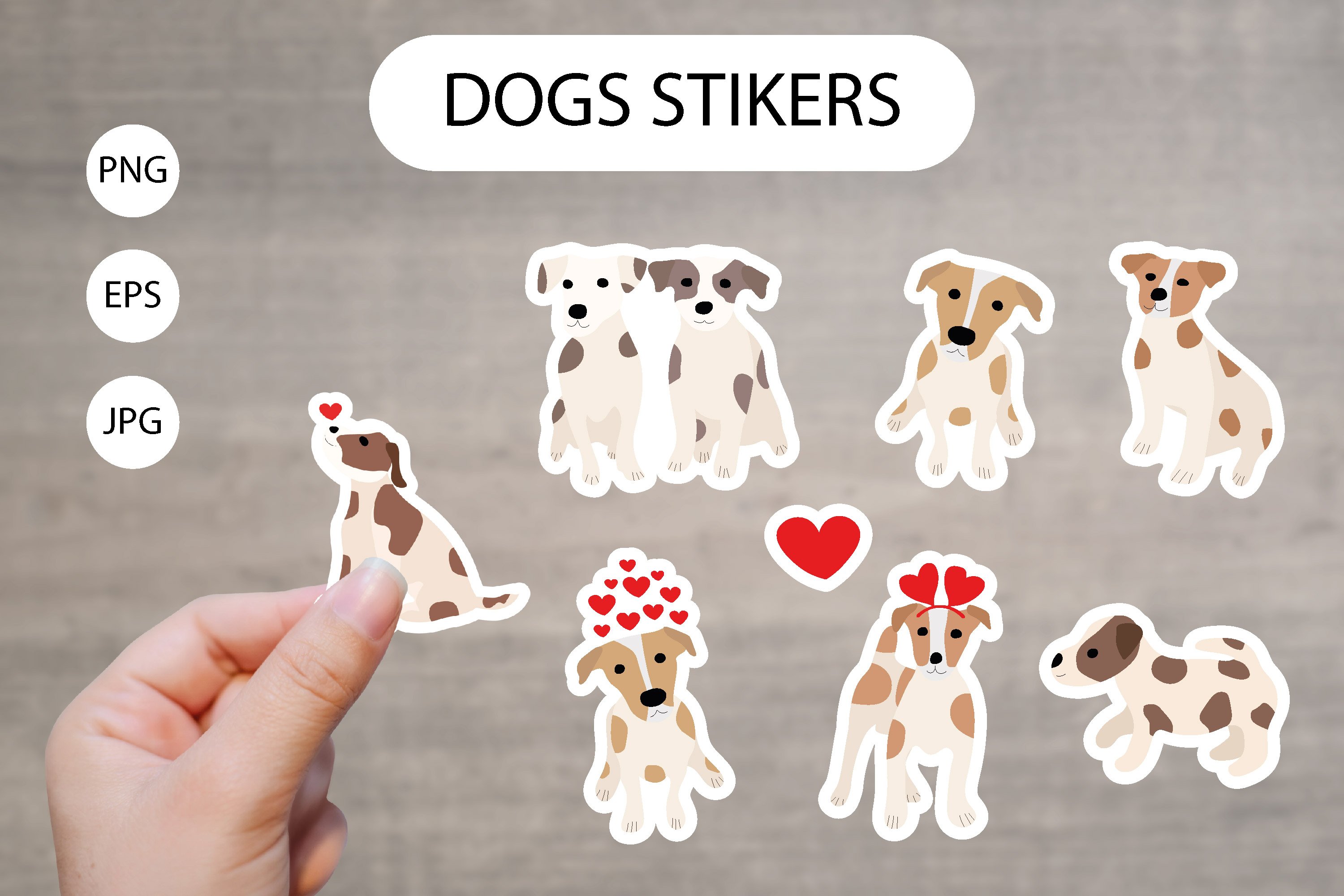 Cute Dogs Printable Stickers Cricut Design/Animal (1292548)