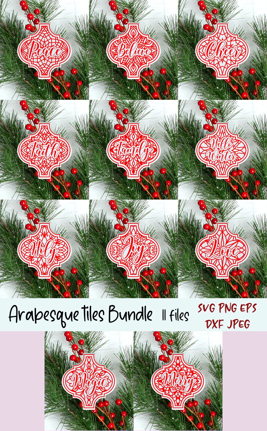 Arabesque tiles ornaments SVG Bundle. (1033081)