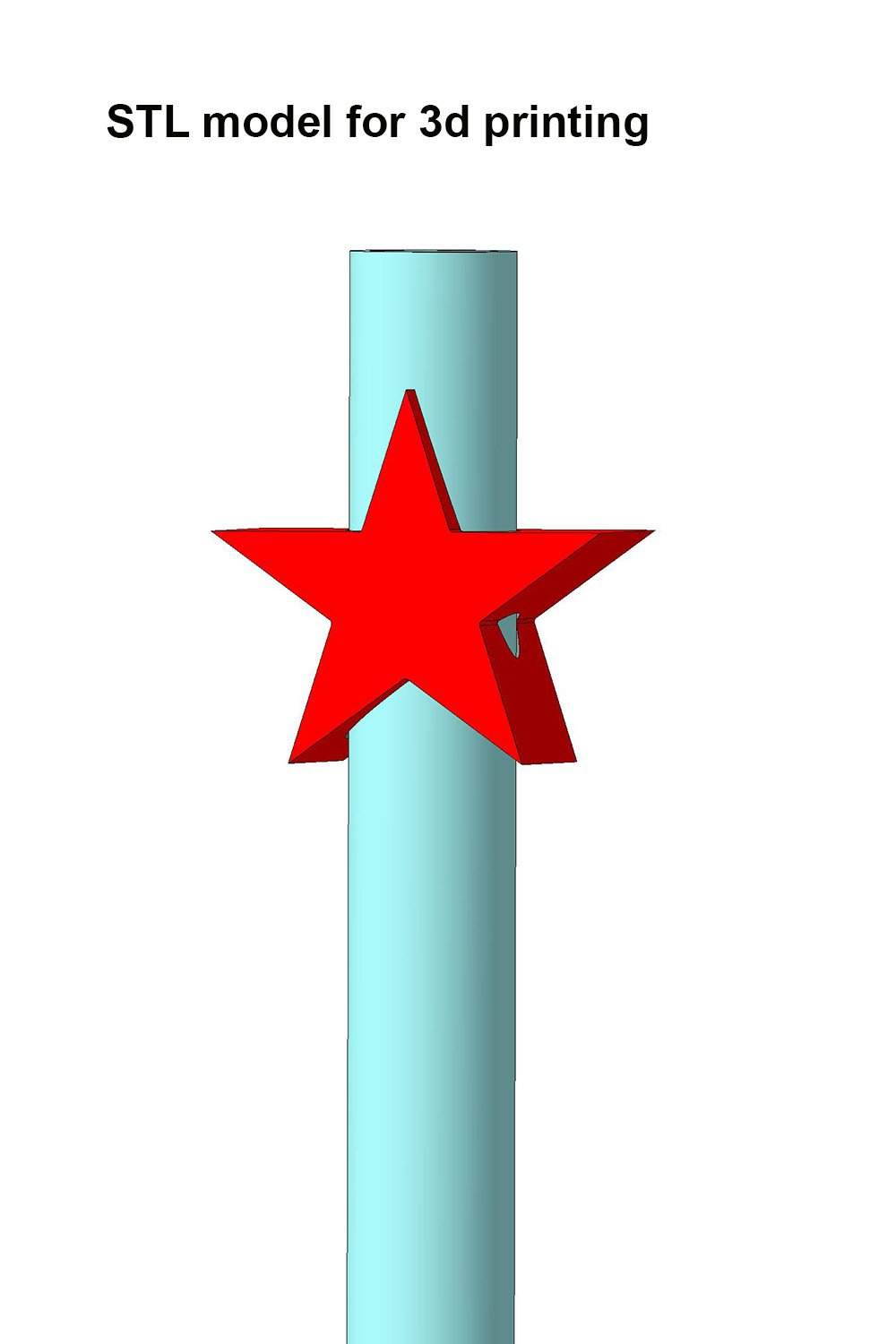 Star, Straw Topper STL File for 3D Printing.