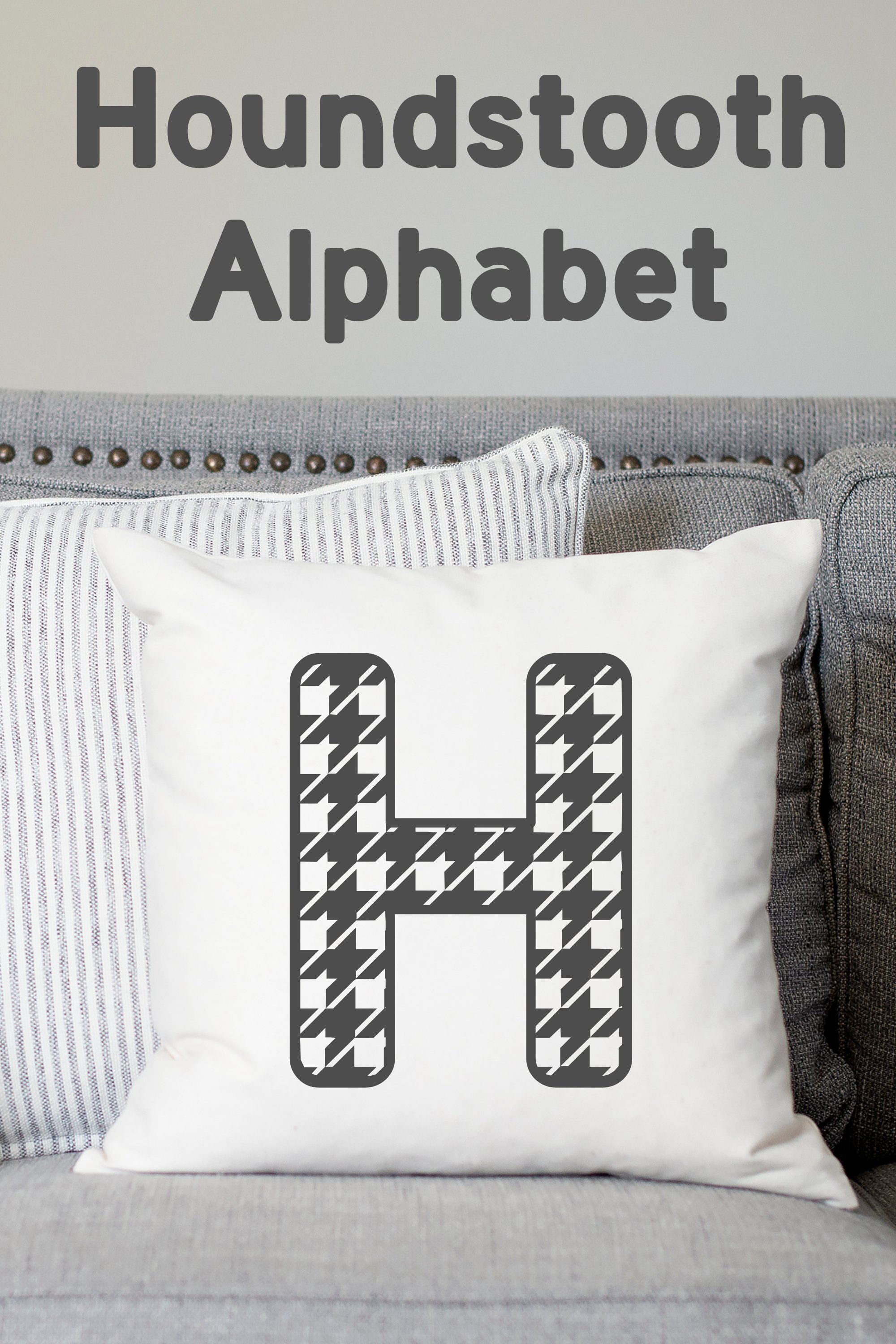 Layered Houndstooth Monogram SVG Alphabet