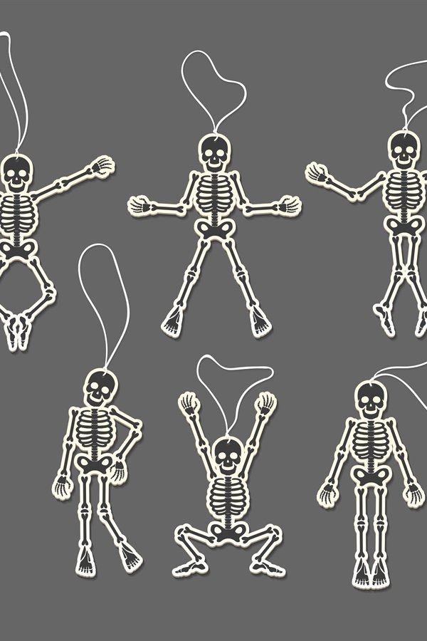 Paper cut skeletons set