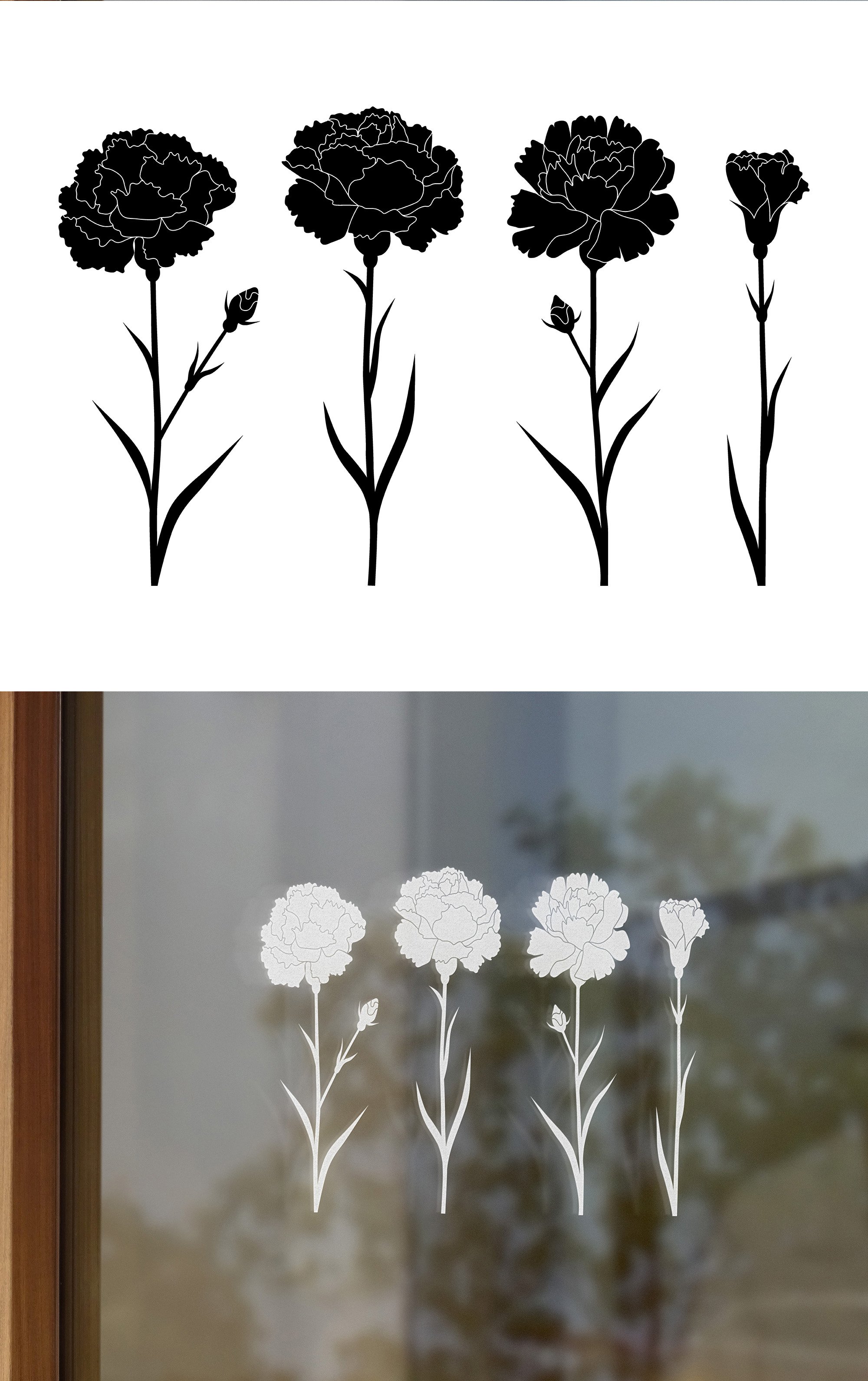 Carnation Flower SVG Bundle | Carnation Vector Clipart