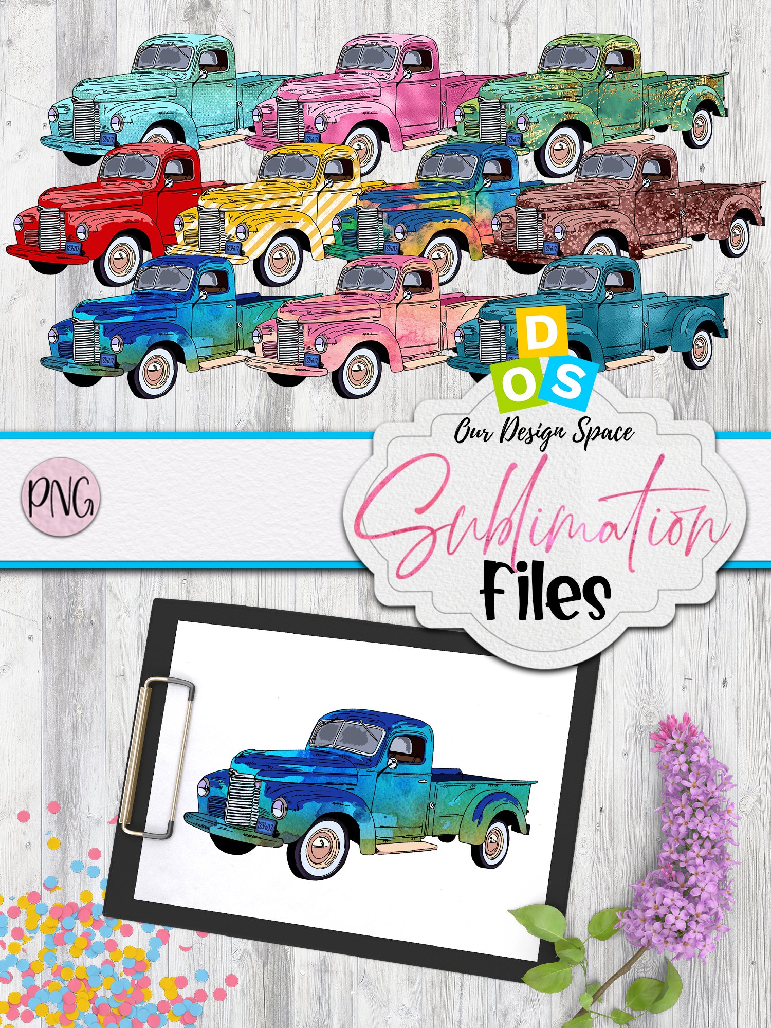 Truck | Car Sublimation Elements Bundle