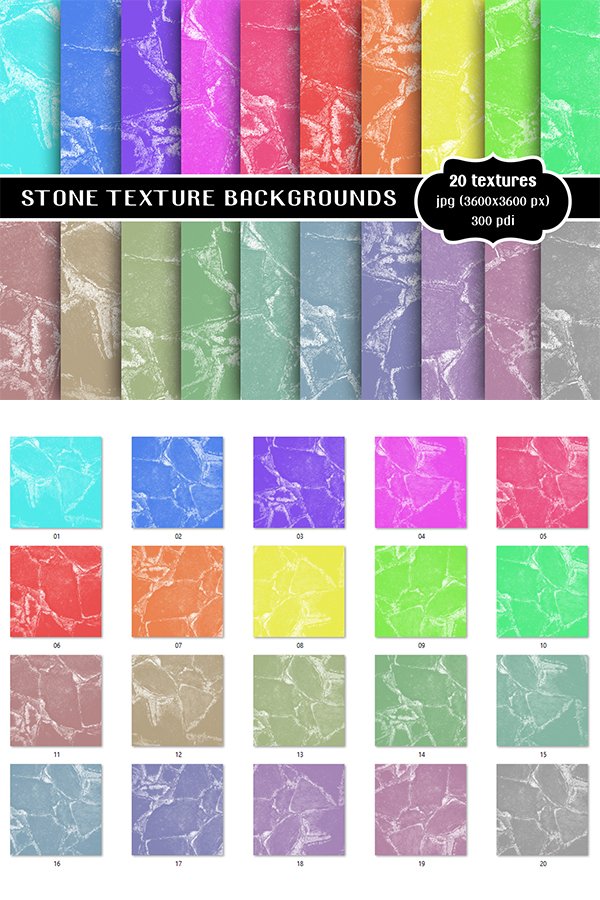 Stone texture backgrounds - Scrapbook digital paper set JPG
