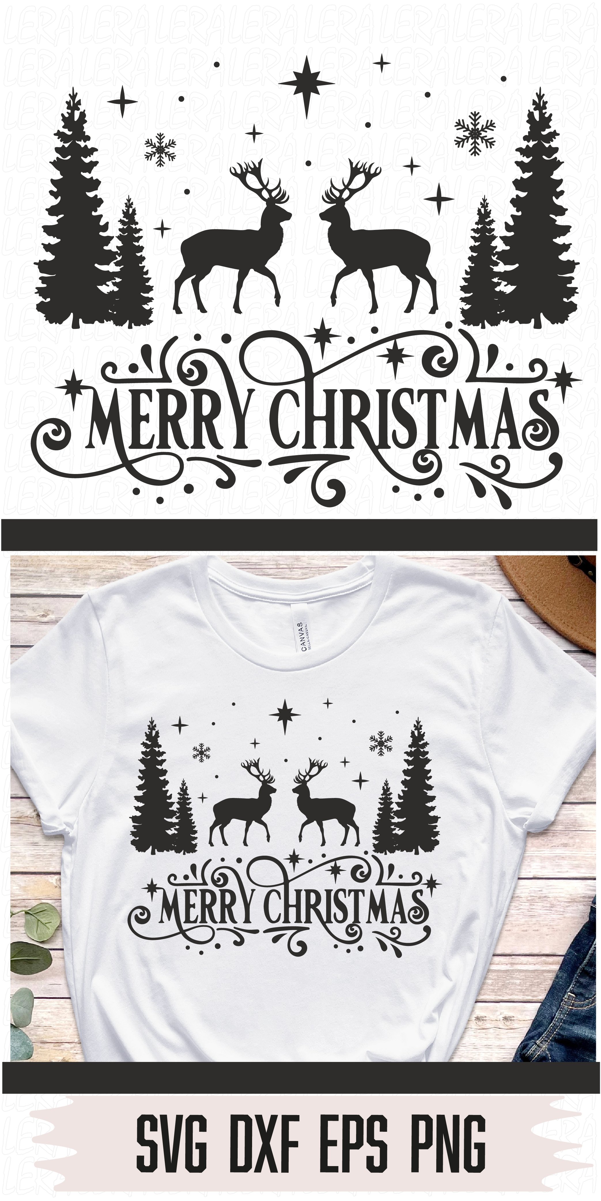 Merry Christmas Svg, Christmas Svg, Reindeer Svg (2271825)