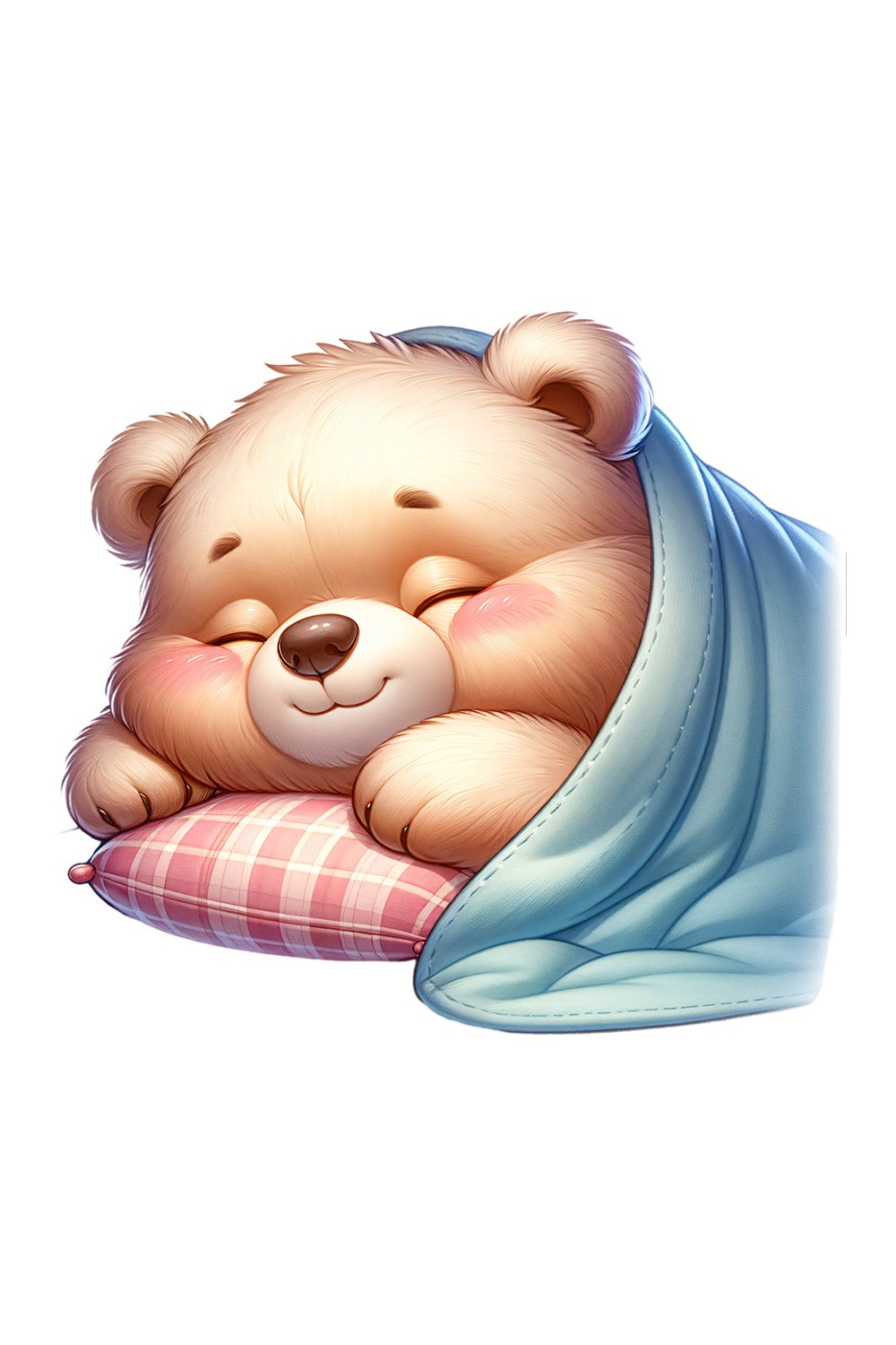 Bear Sleeping in the Blanket Clipart, Animals (3511974)
