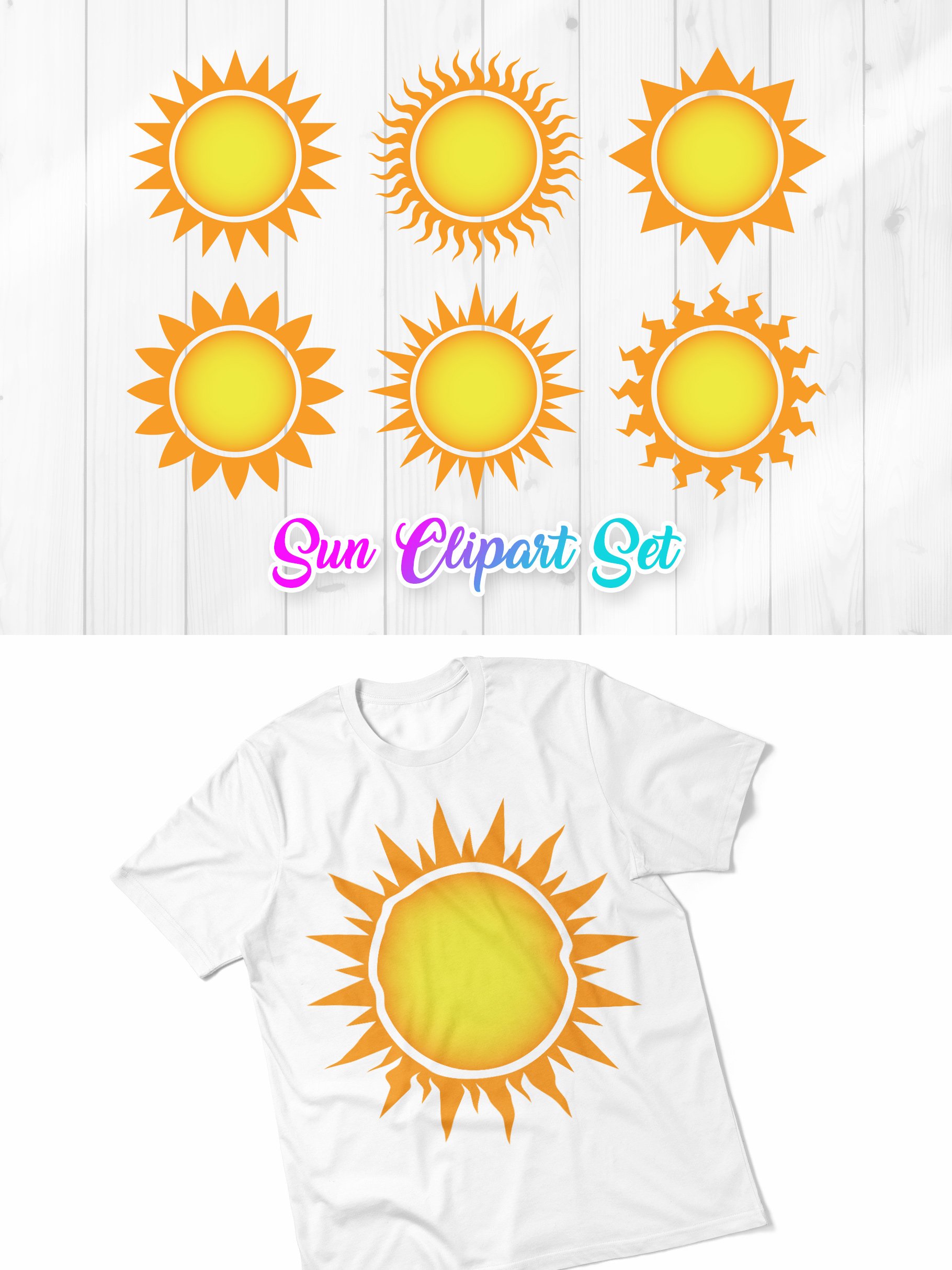 Sun Clipart SVG Bundle (1035104)