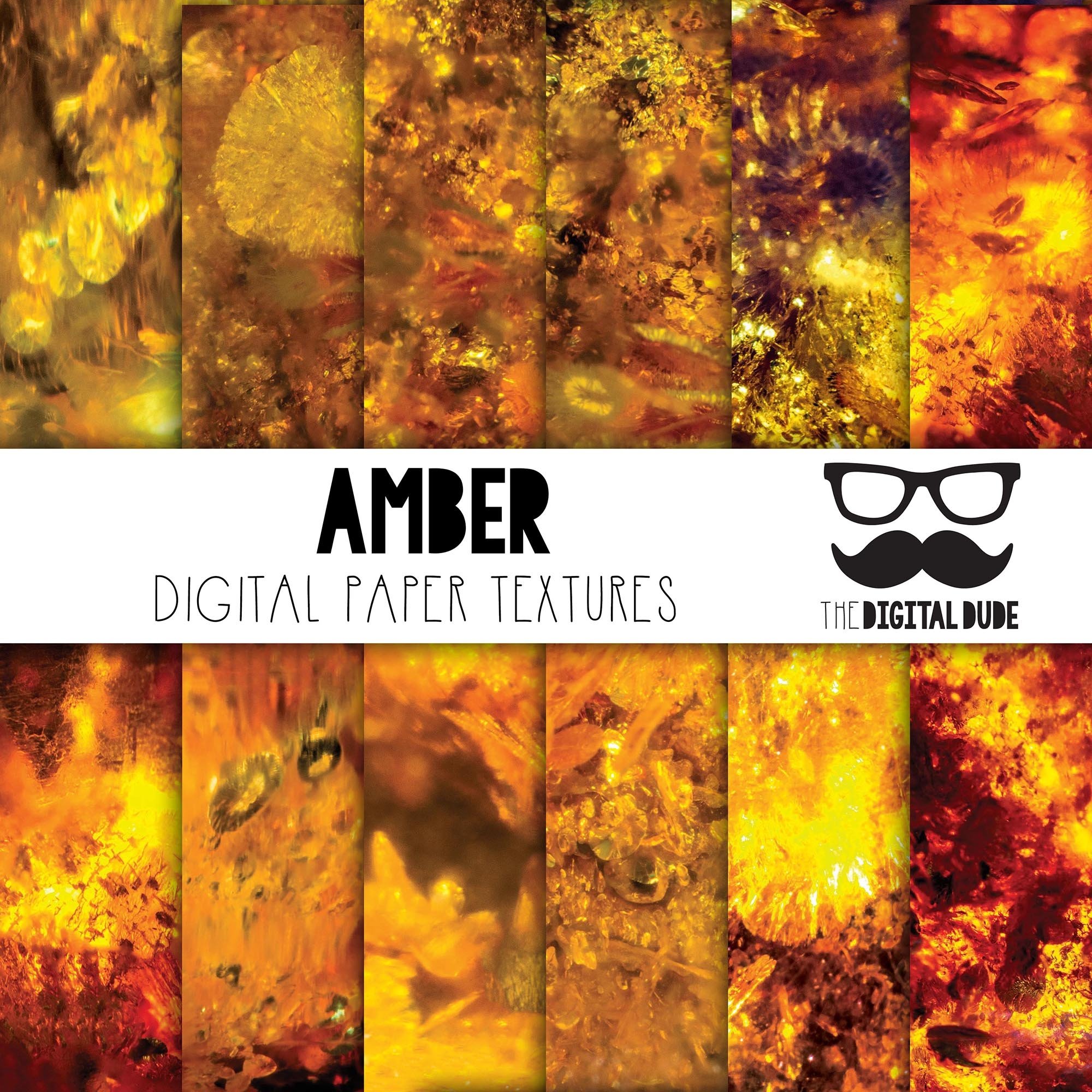 Amber - Digital Papers Set of 12 Images