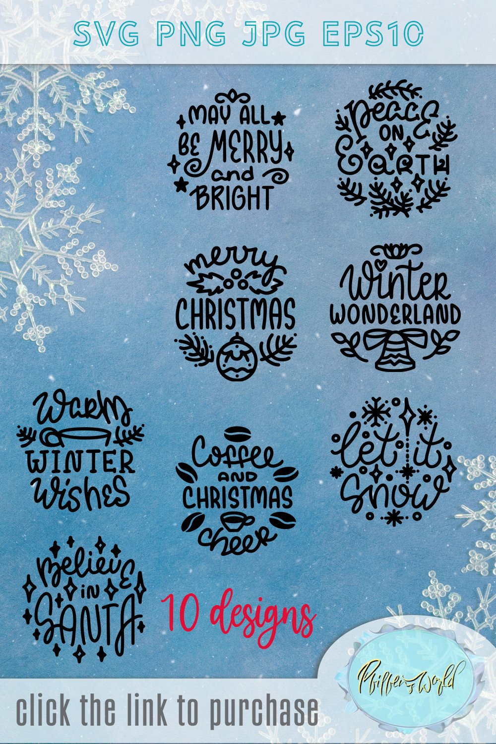 Christmas Quotes SVG Bundle | Christmas Round Door sign