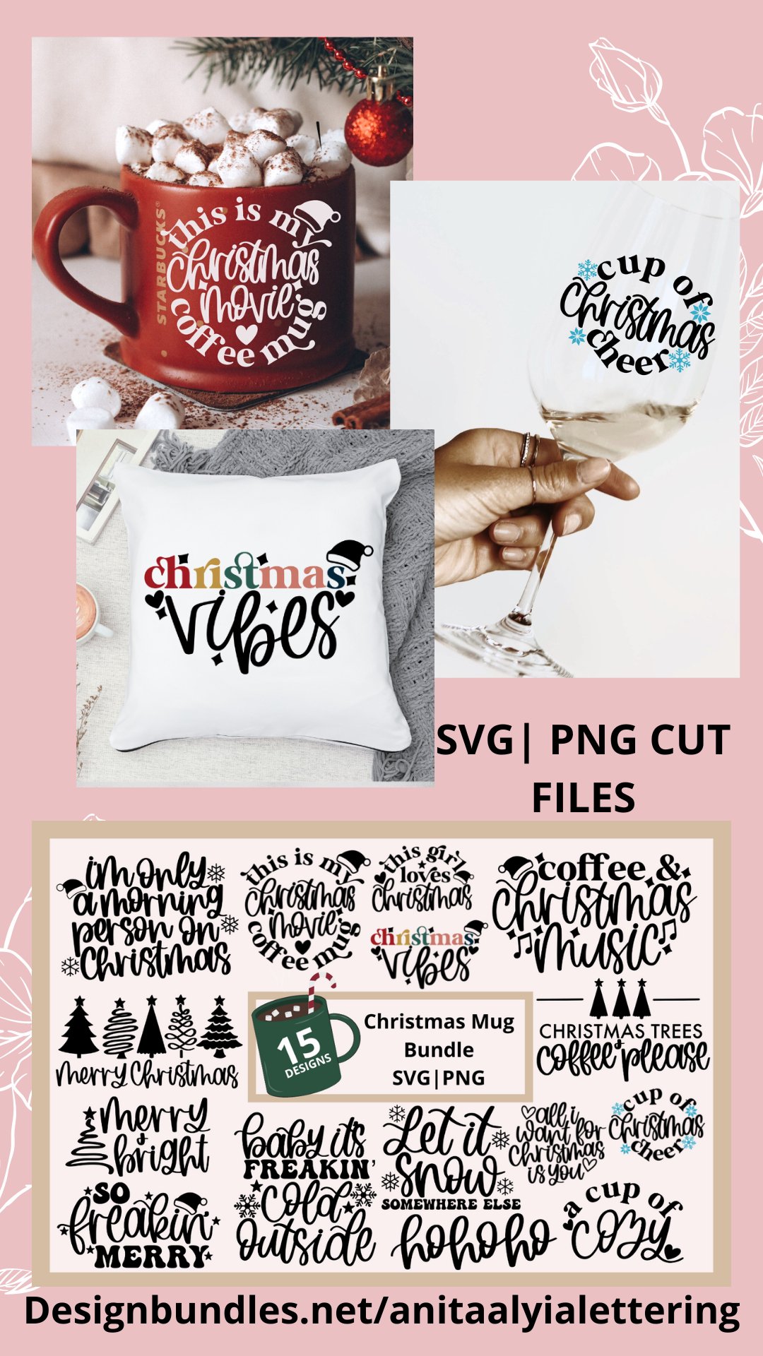 Christmas mug SVG bundle | Christmas quotes SVG (1608799)