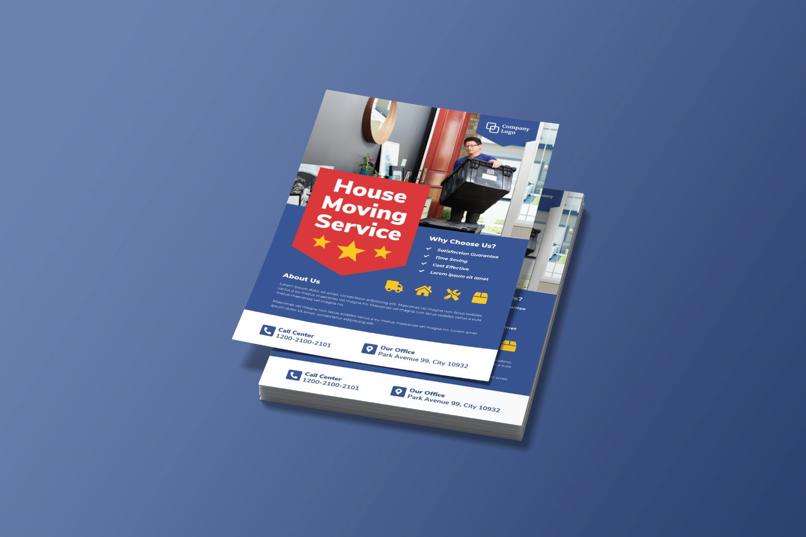 House Moving Service Flyer Brochure Template