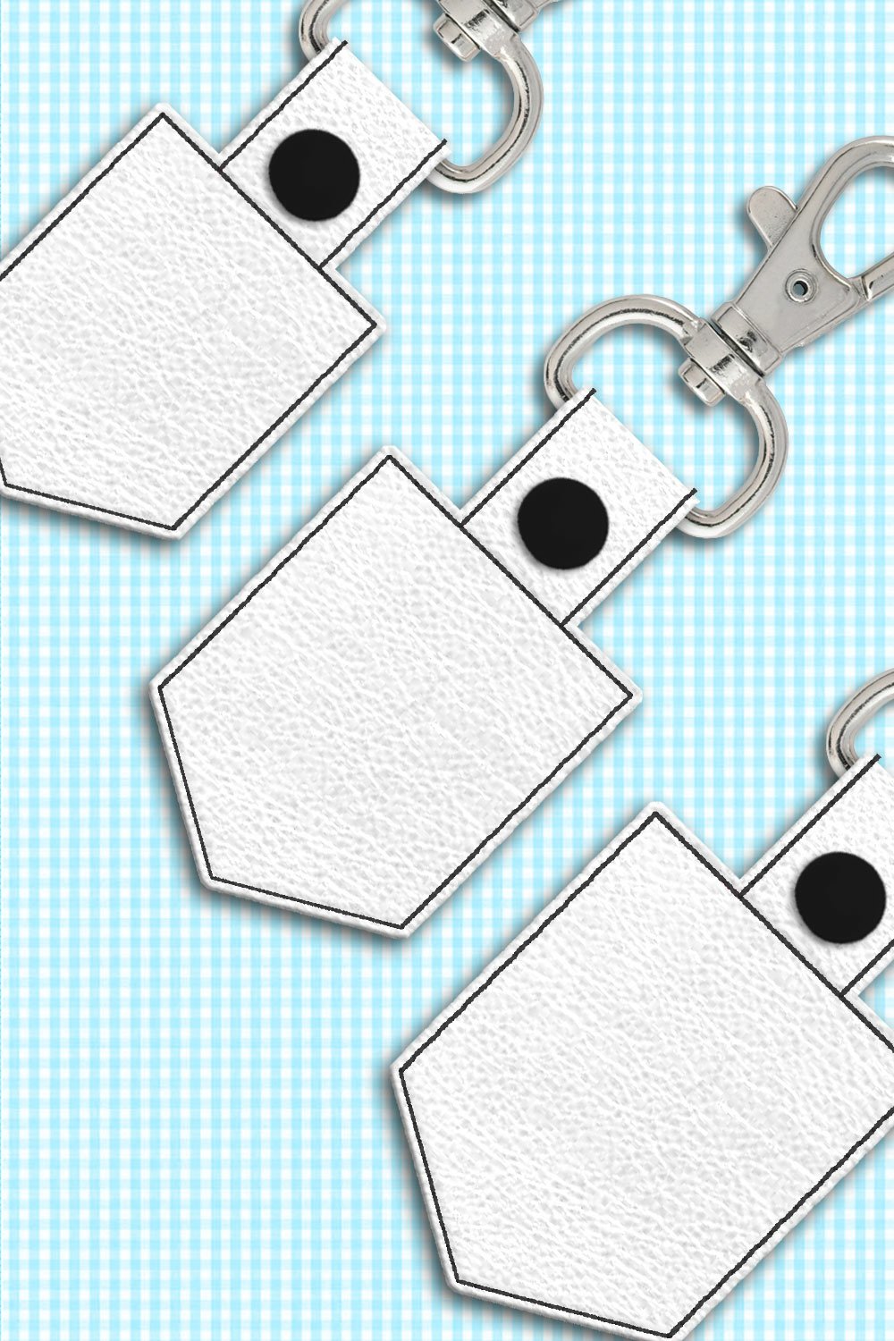 Banner Blank ITH Key Fob Applique Embroidery File