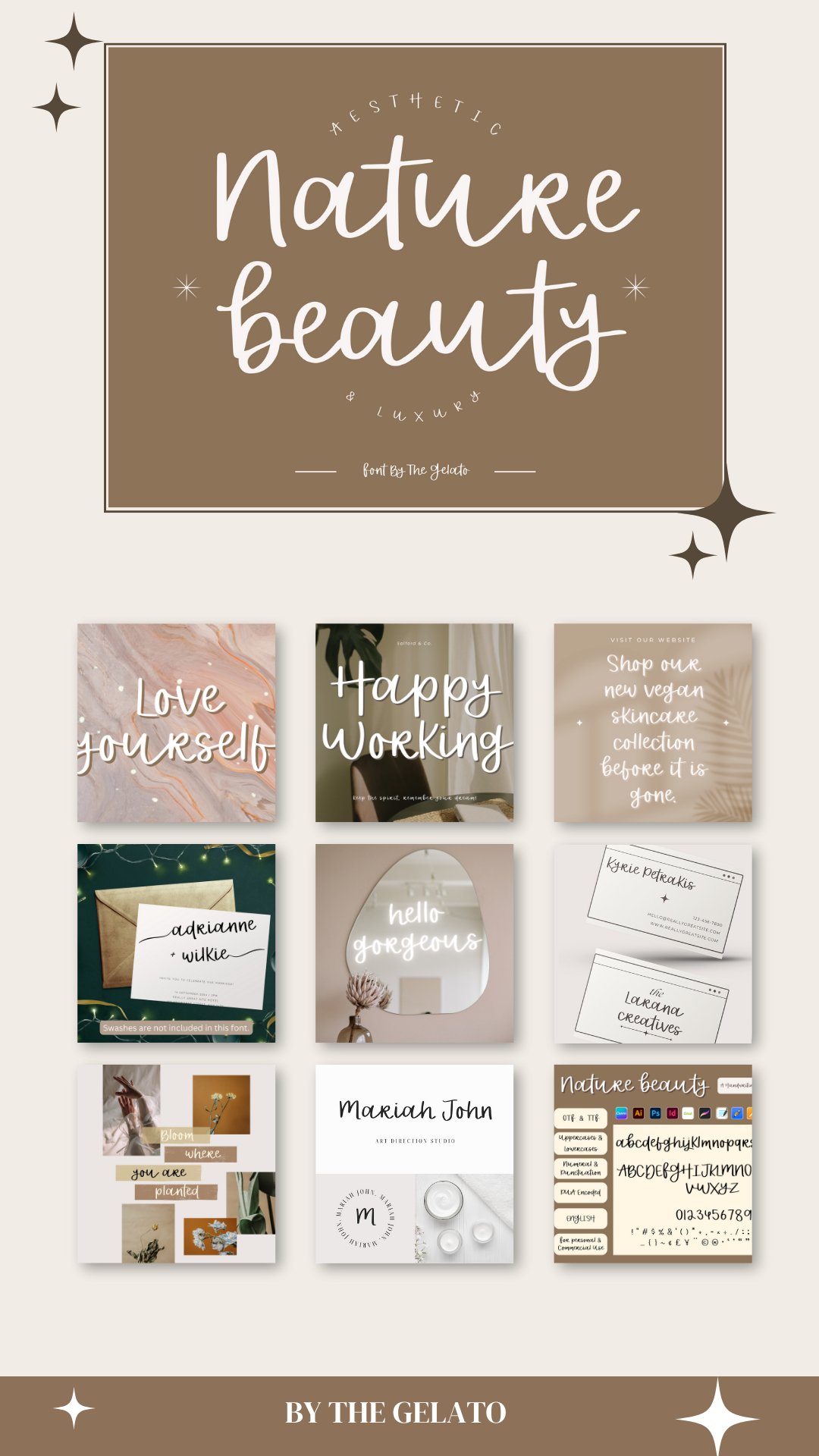 Nature Beauty Calligraphy Font