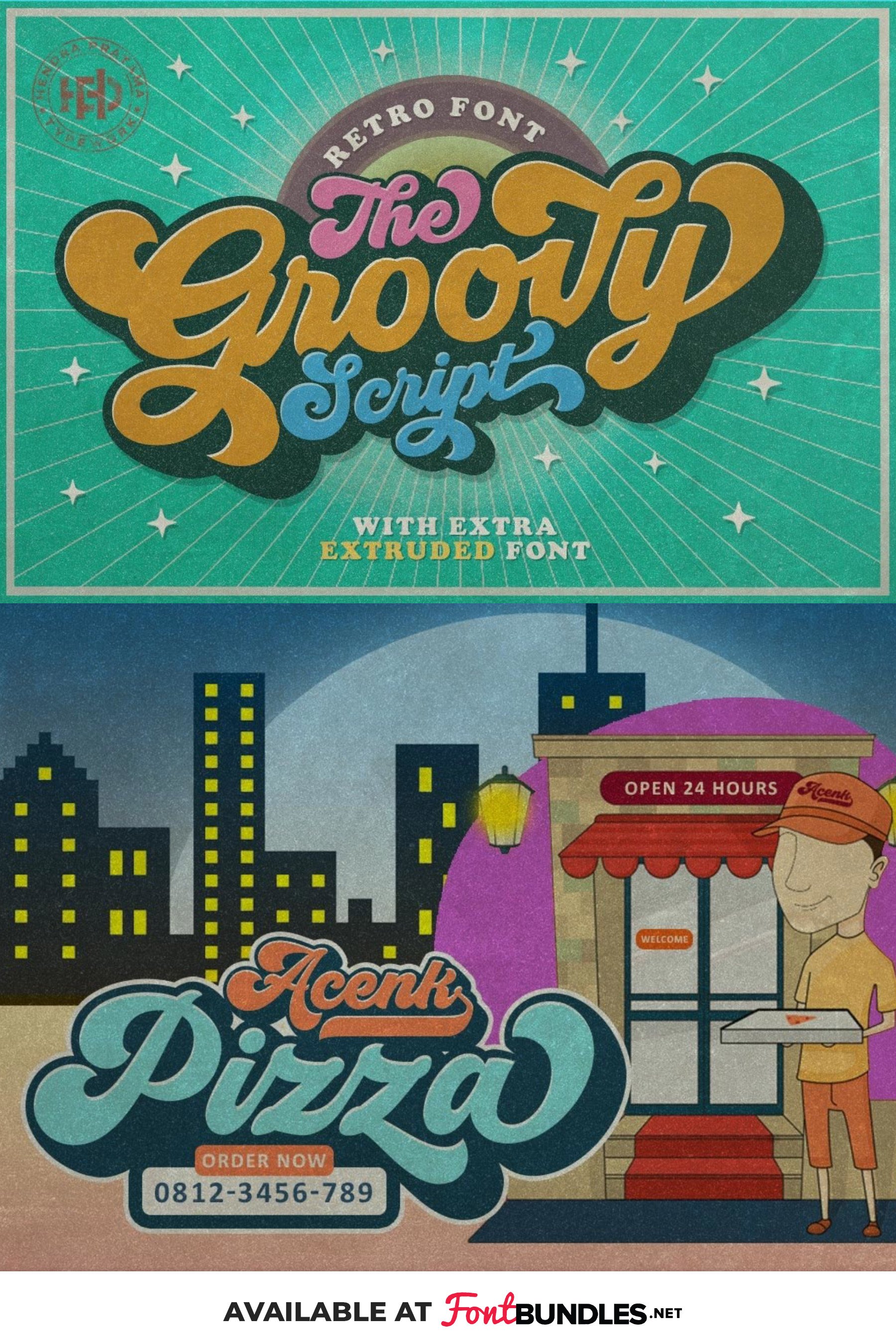 Groovy Script - Retro Font