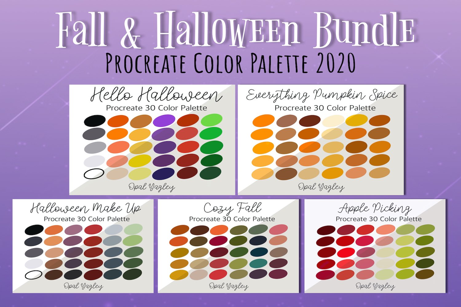 Fall Halloween Bundle / Procreate Color Palette / (968280)