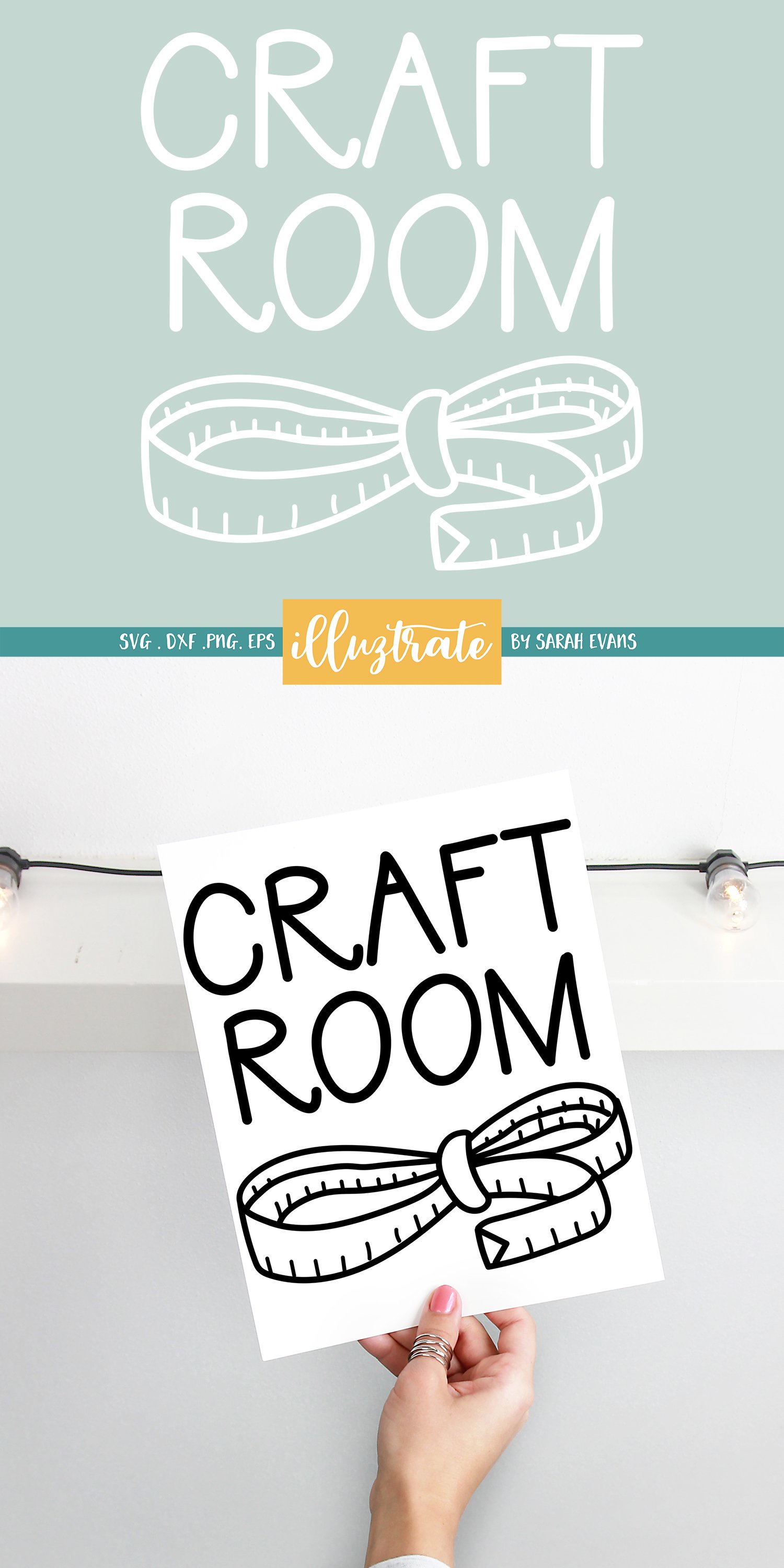 Craft Room SVG Cut File - Tape Measure SVG