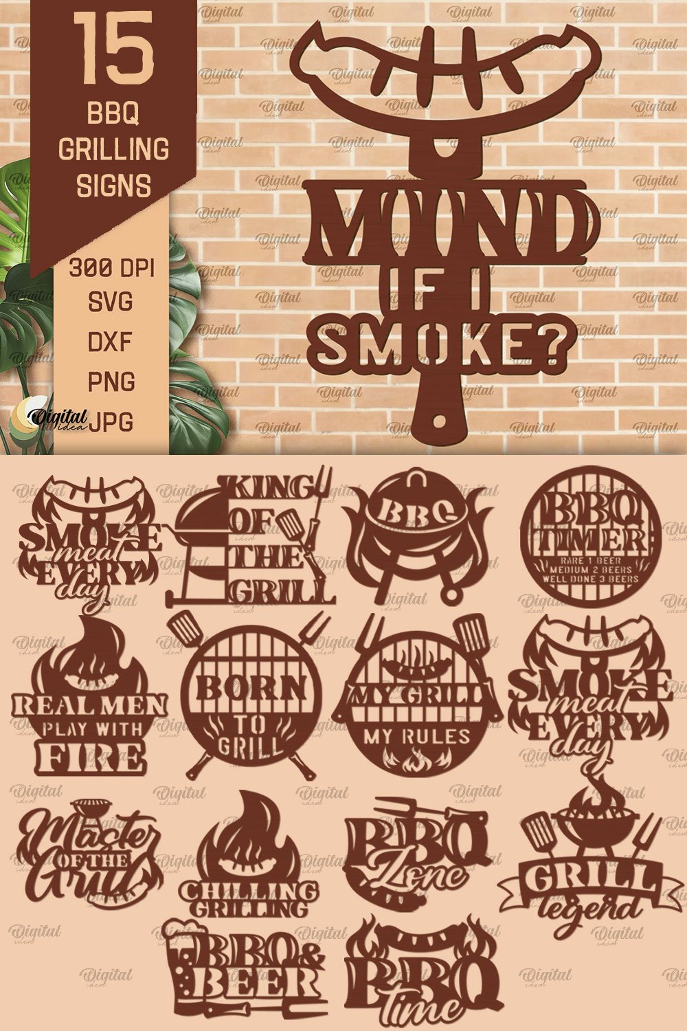 BBQ Grilling Signs Laser Cut Bundle. BBQ Signs SVG (3418452)