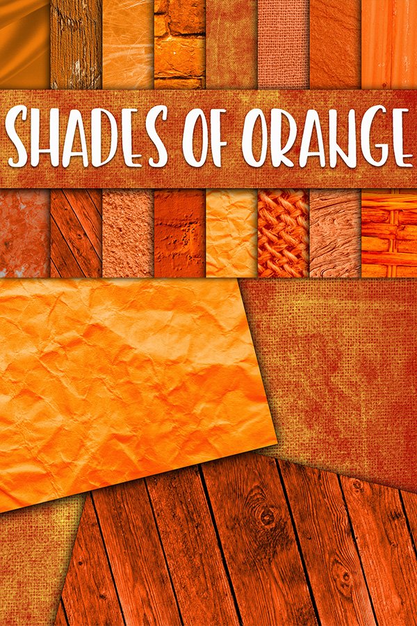Shades of Orange Digital Paper Textures