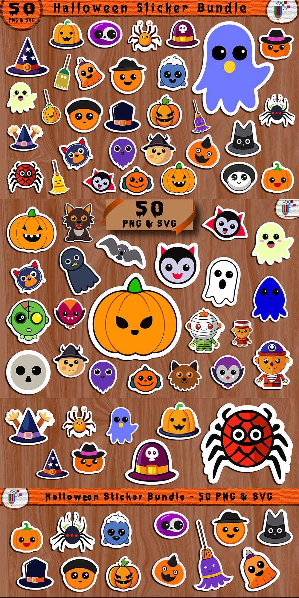 Halloween Sticker Bundle Printable Stickers Pack (4622735)