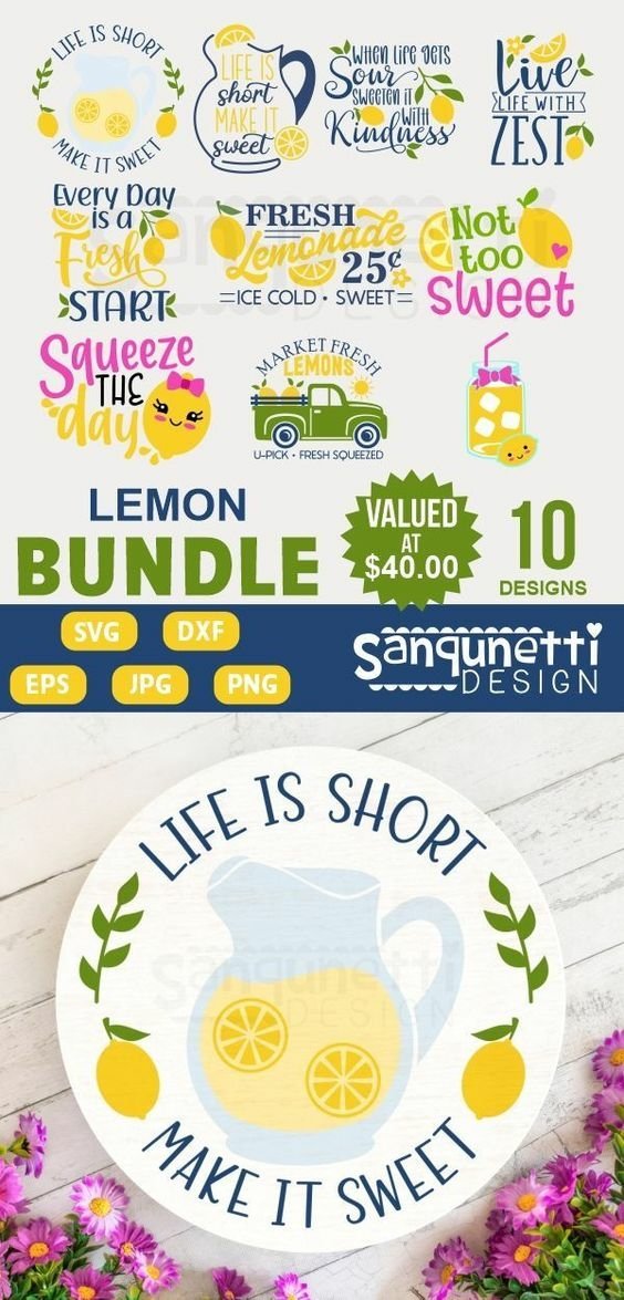 Lemon SVG Bundle| Lemonade SVG (1310986)