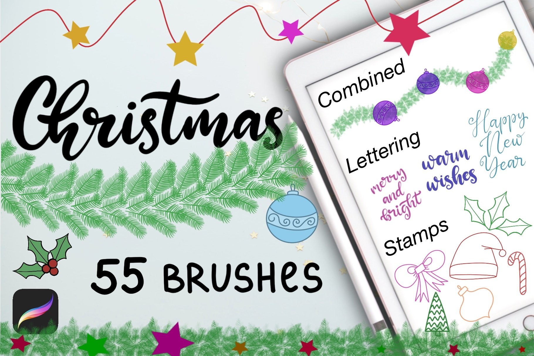 Christmas Procreate Brushes (1715346)