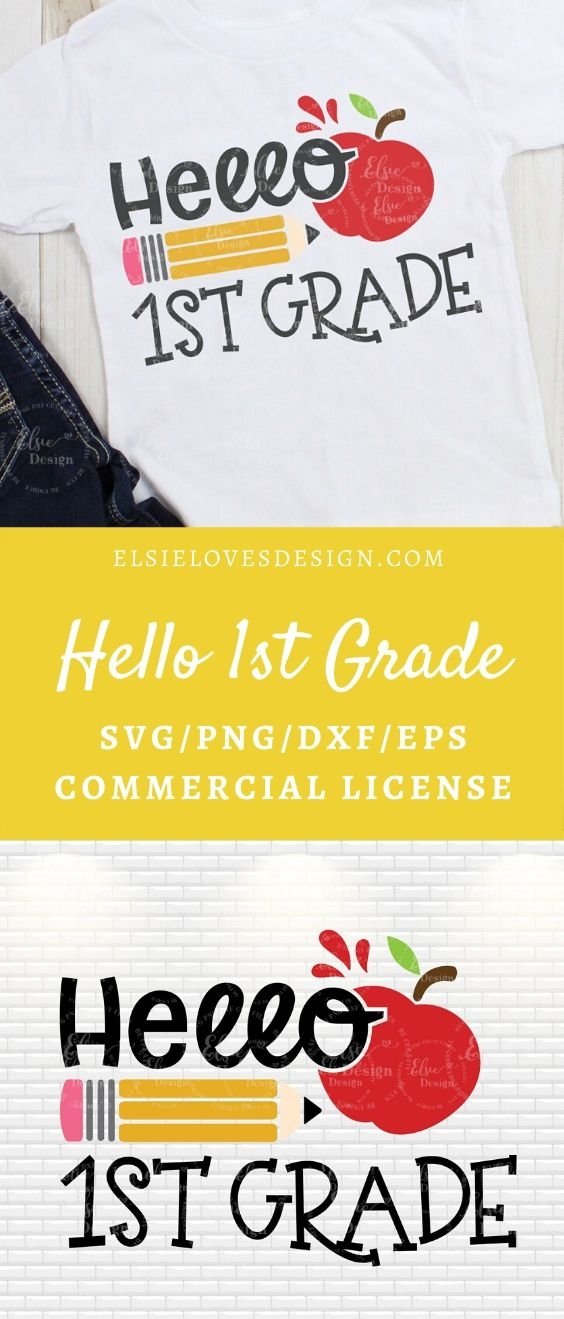 Hello 1st Grade SVG Cut Files