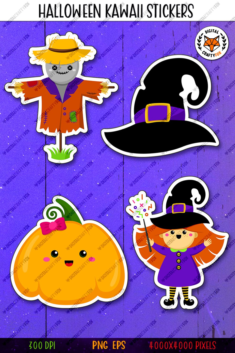 Halloween Kawaii Stickers PNG, Cute Halloween Stickers