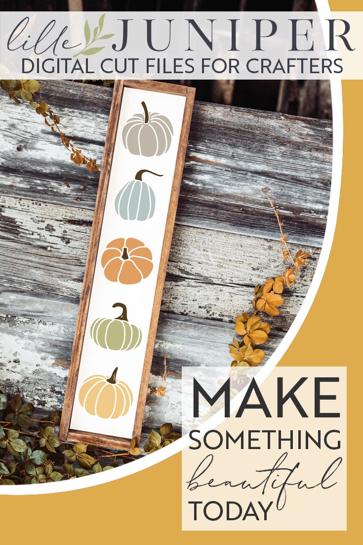 Five Pumpkins, Fall Pumpkin Sign