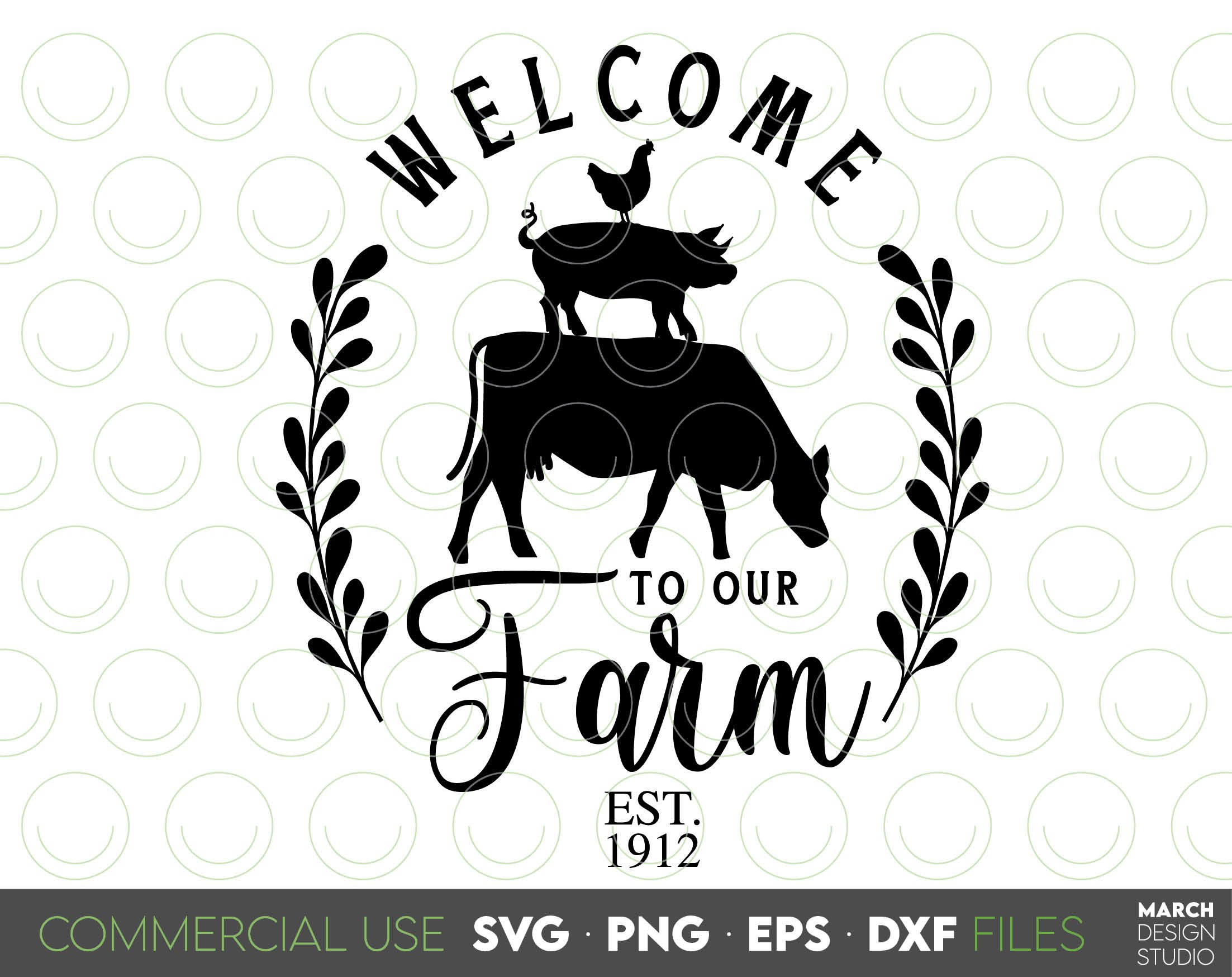 Farmhouse Welcome Sign SVG, Front Porch Welcome SVG, PNG DXF
