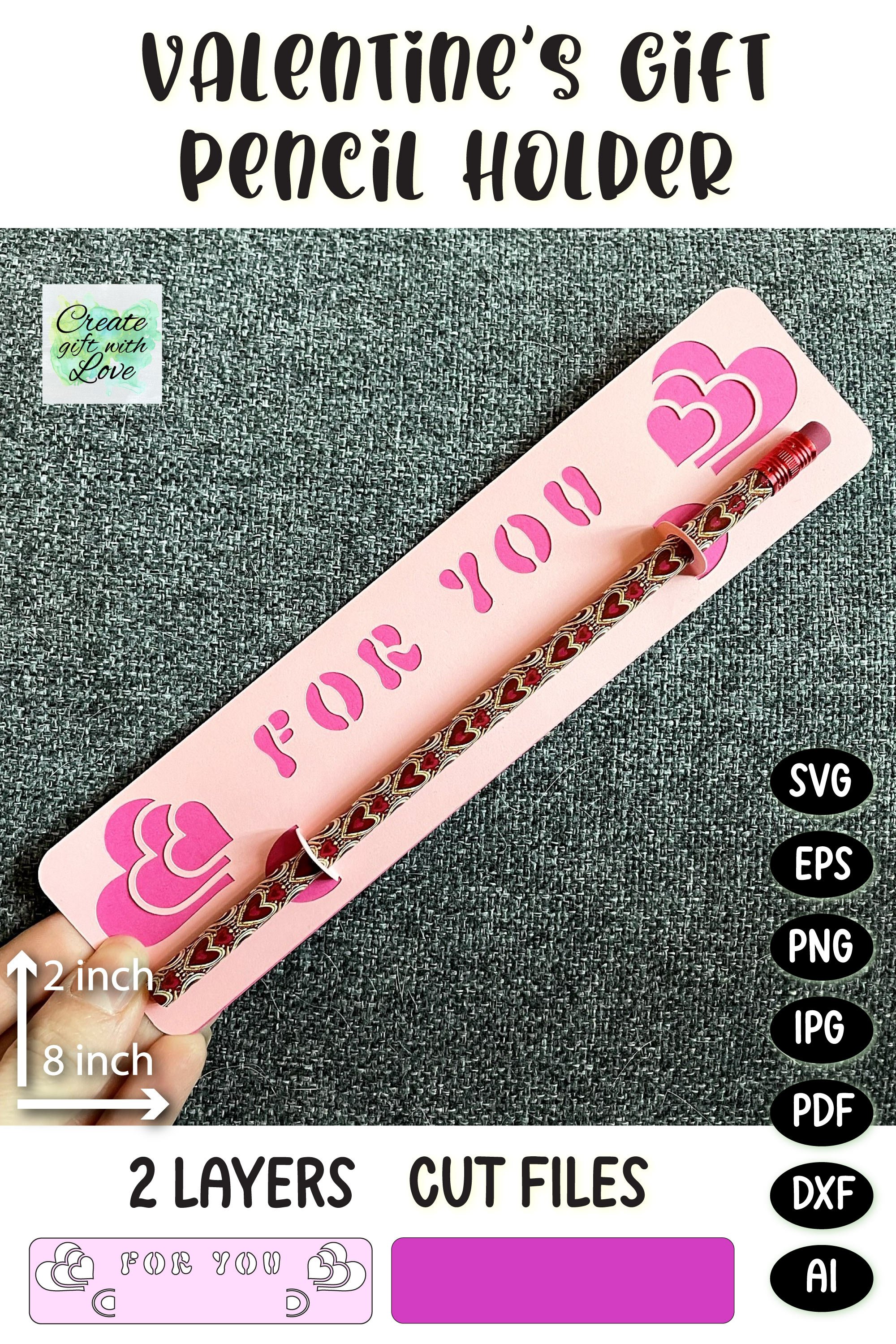 Pencil Holder | Valentine Gift | Classroom Exchange Cards