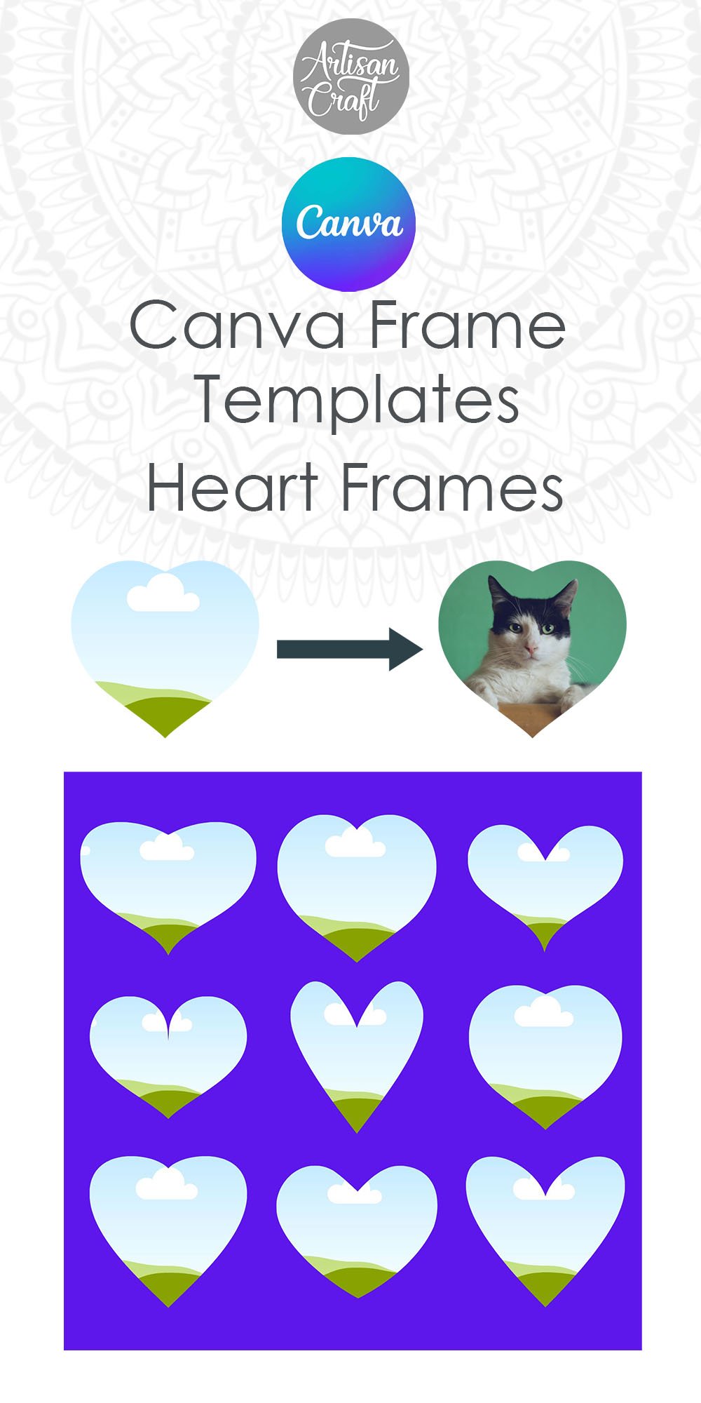 Canva heart frame | Canva template