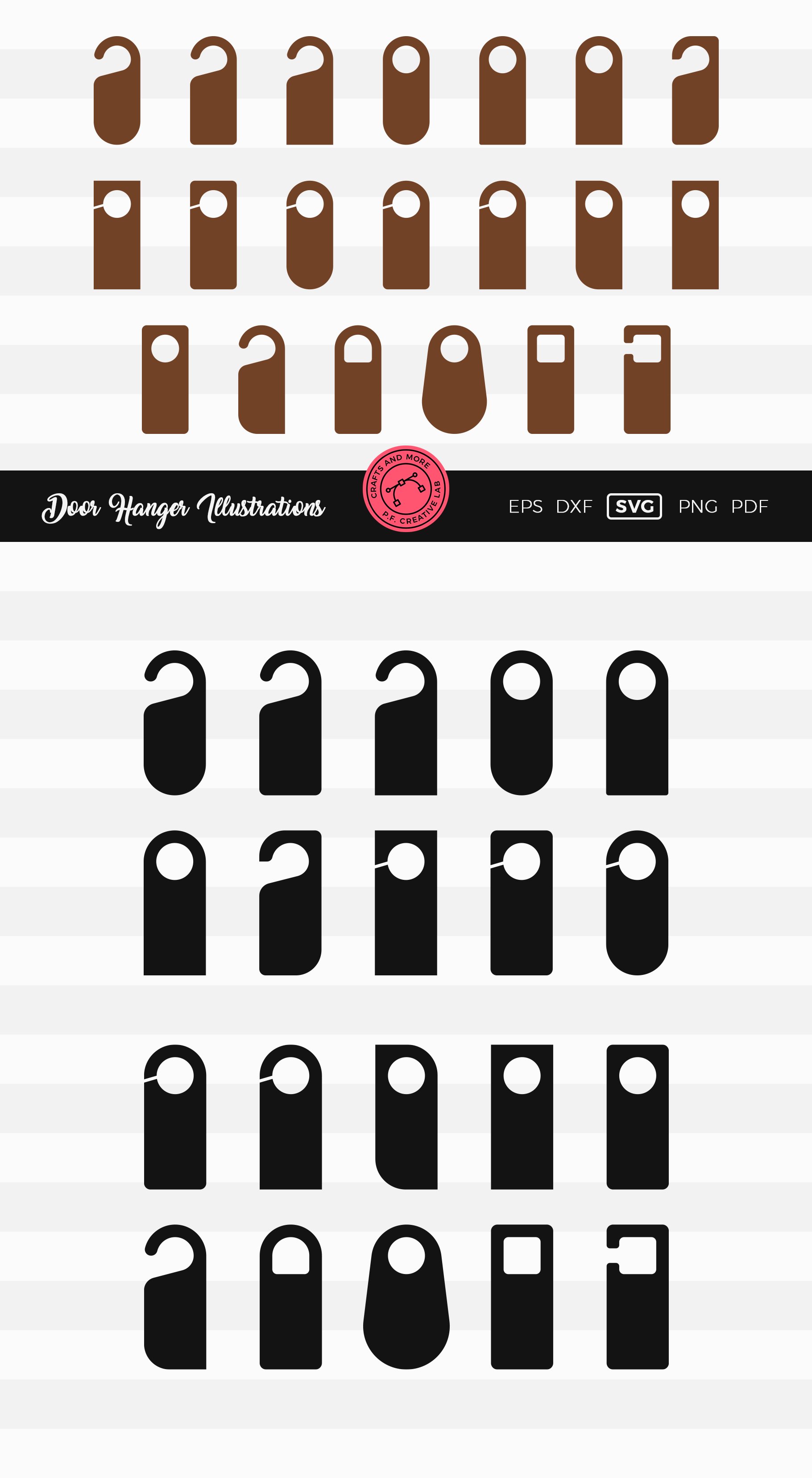 Door Hangers SVG | Door Sign Clipart Bundle