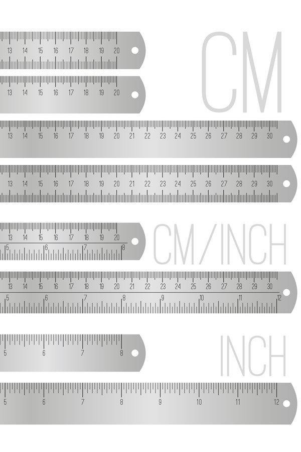 Steel ruler lines