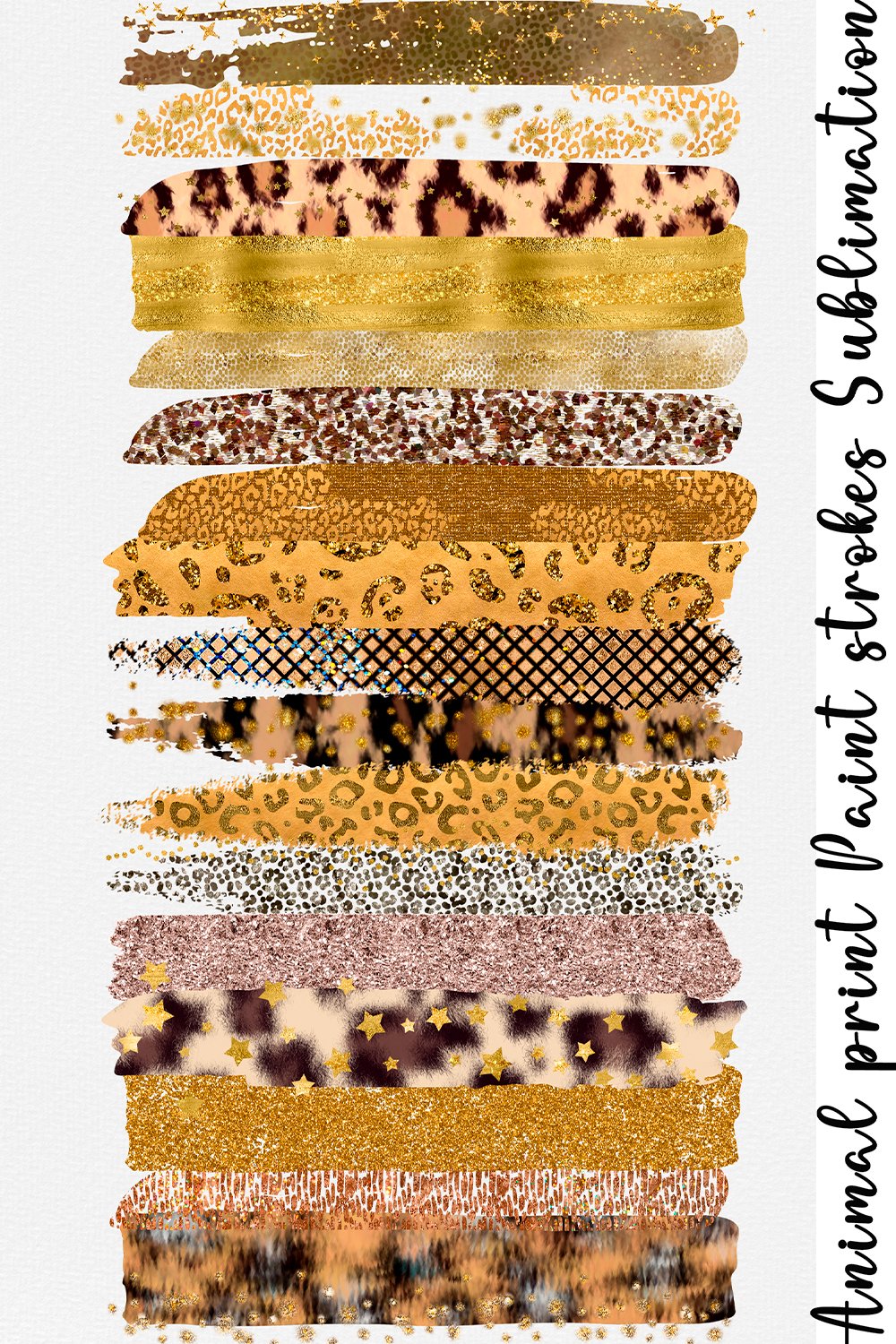 Animal Leopard print Brush Strokes. Sublimation, PNG.