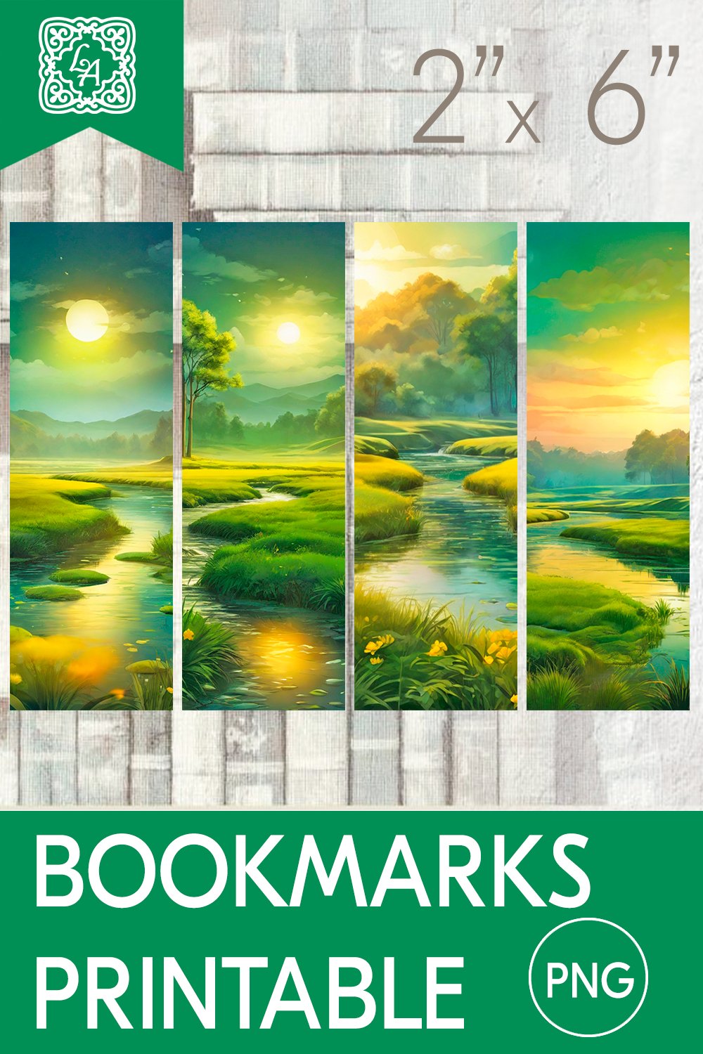 Summer Sunset Printable Bookmark 4 PNG