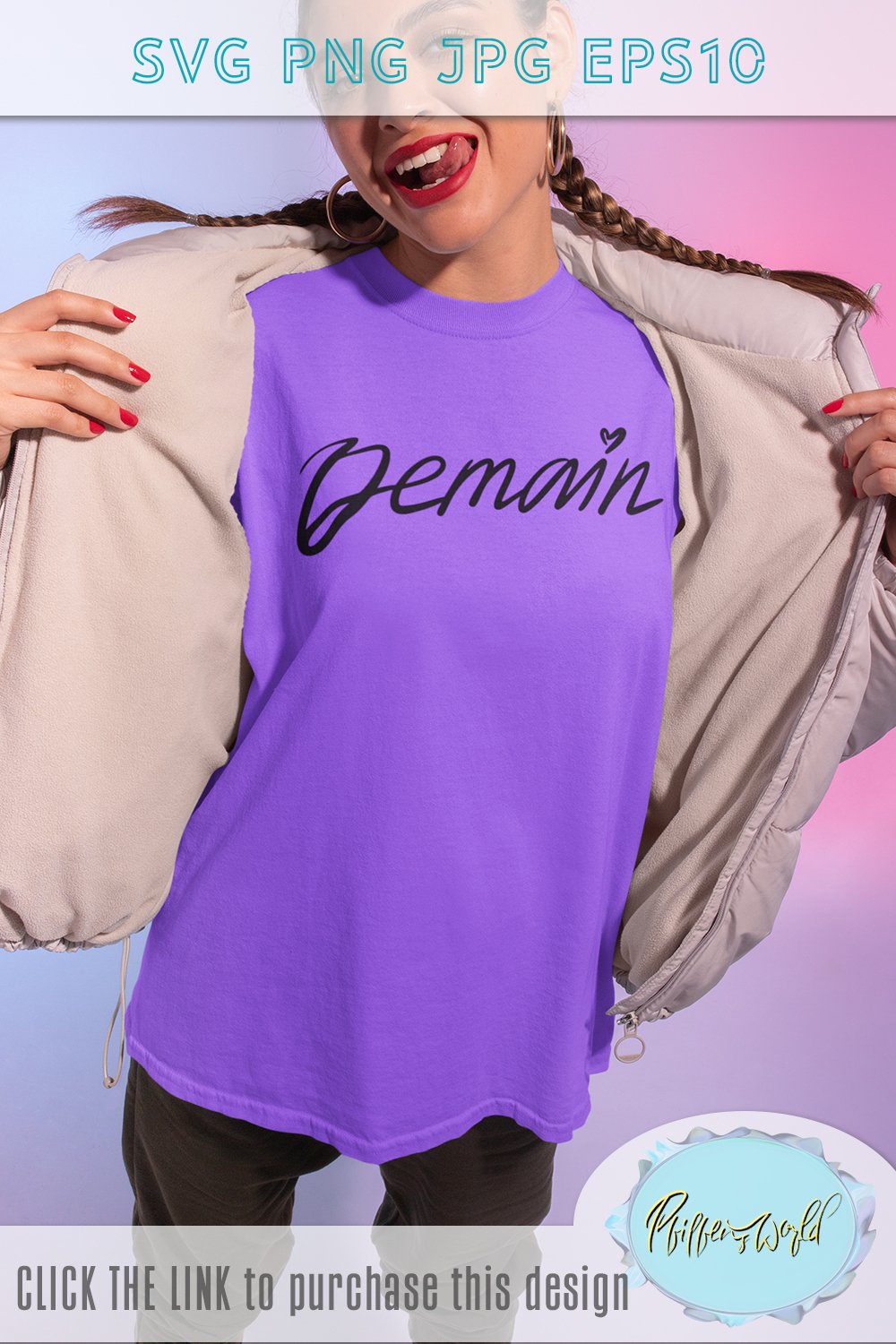 Funny French SVG Quote Demain / Tomorrow in English