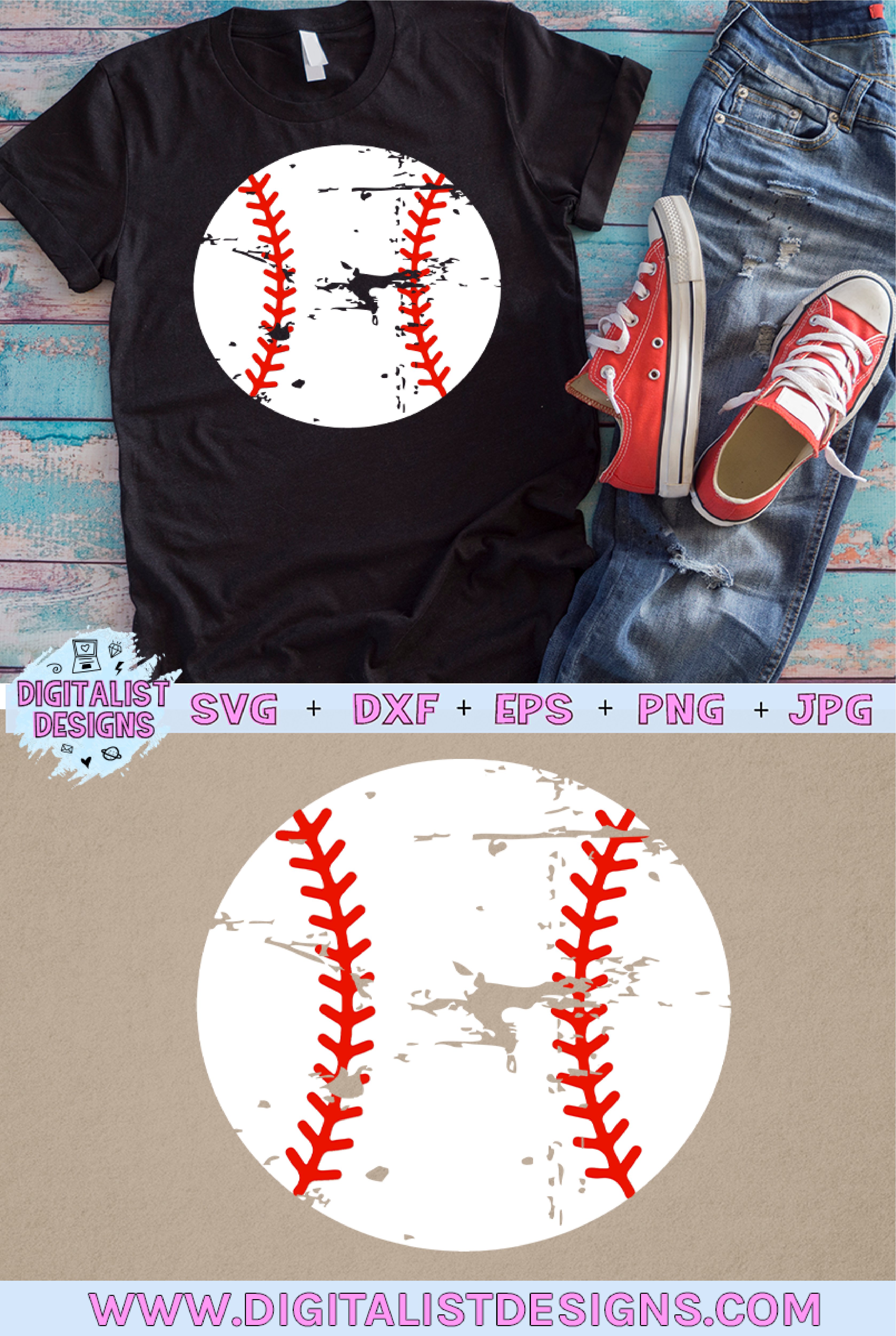 Grunge Baseball SVG | Sports SVG | Distressed