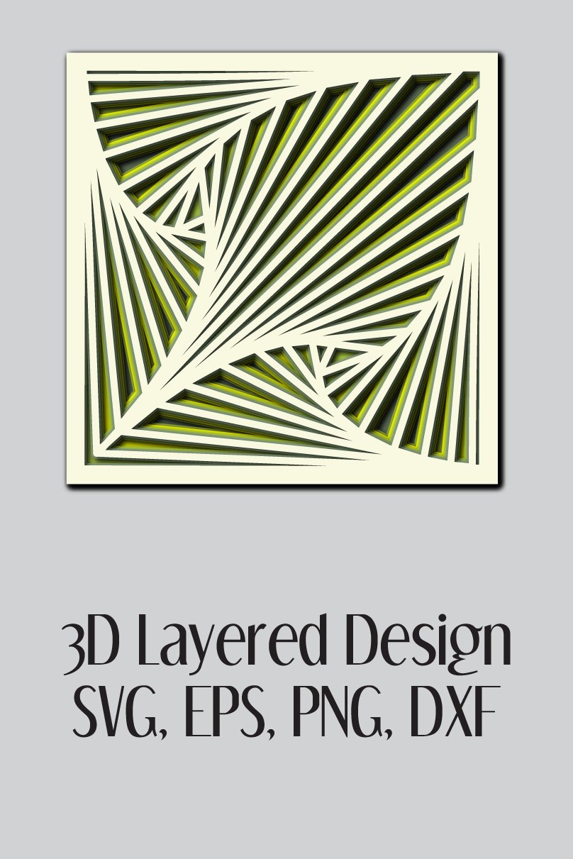3D layered Geometric pattern Cut file (1317824)