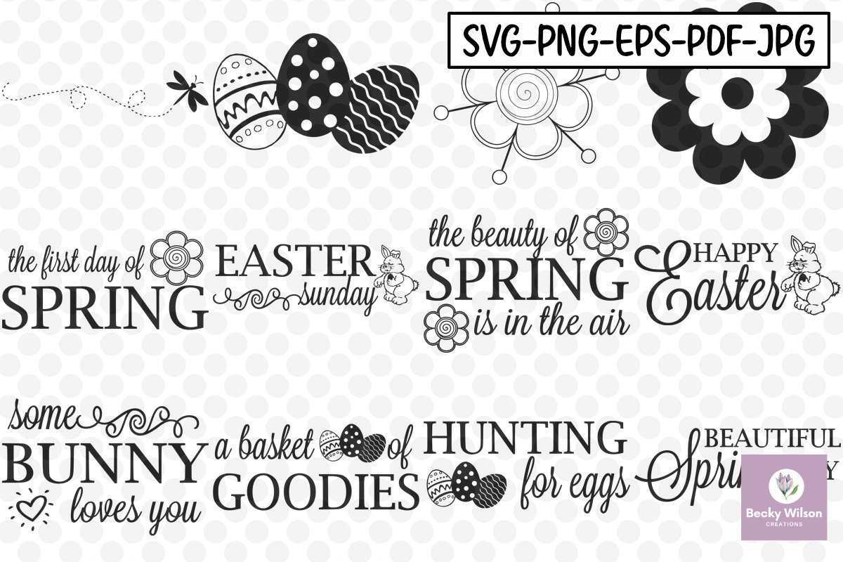 Easter / Spring Wordart SVG