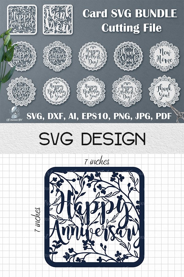 Card Bundle Cutting File, Card SVG Papercut