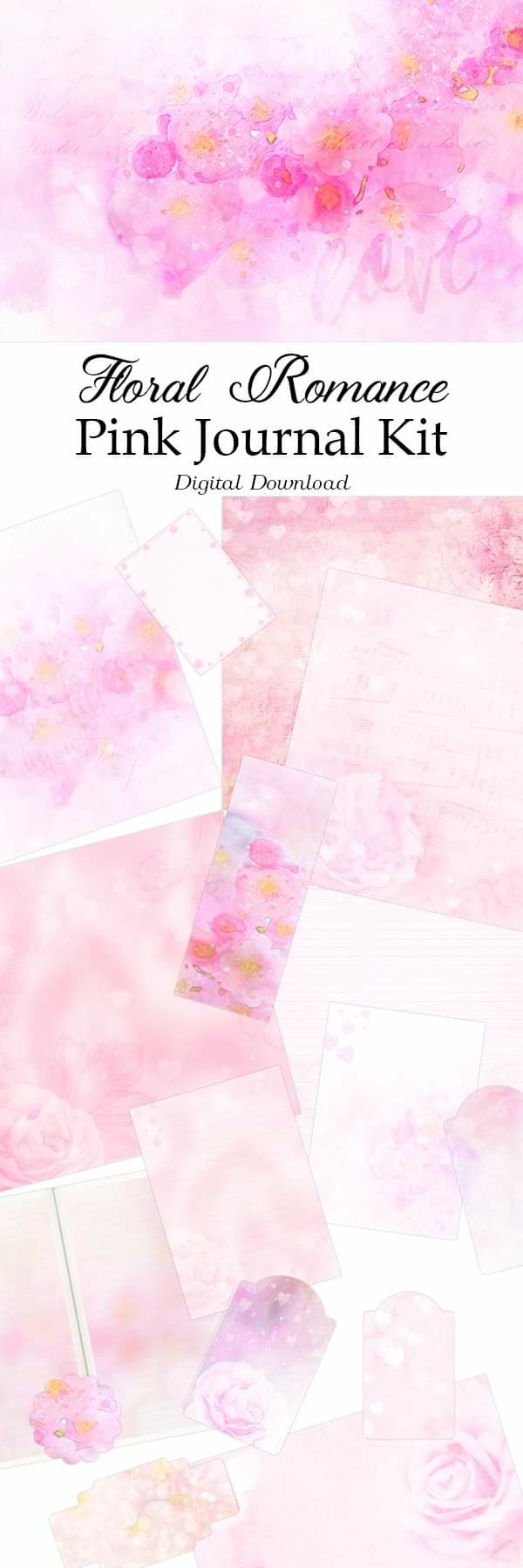 Floral Romance - Pink Journal Kit