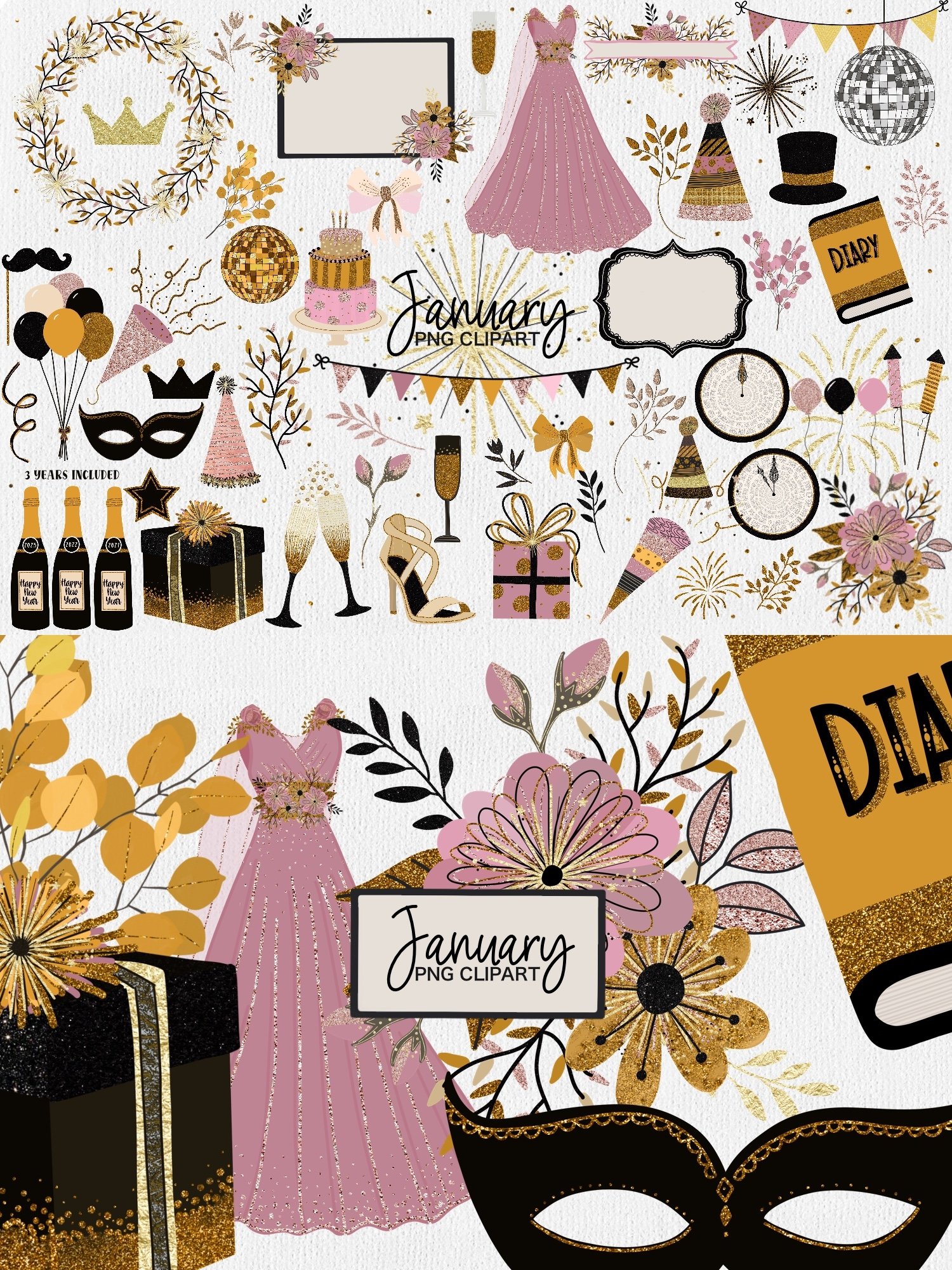 January clipart | New Years Eve Clipart