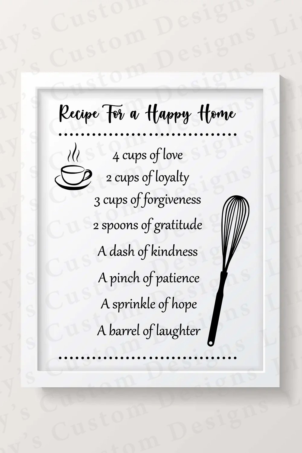 Recipe for a Happy Home - SVG Design