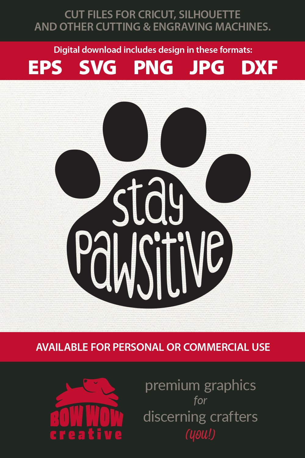 Stay Pawsitive - Positive message from your furry friends
