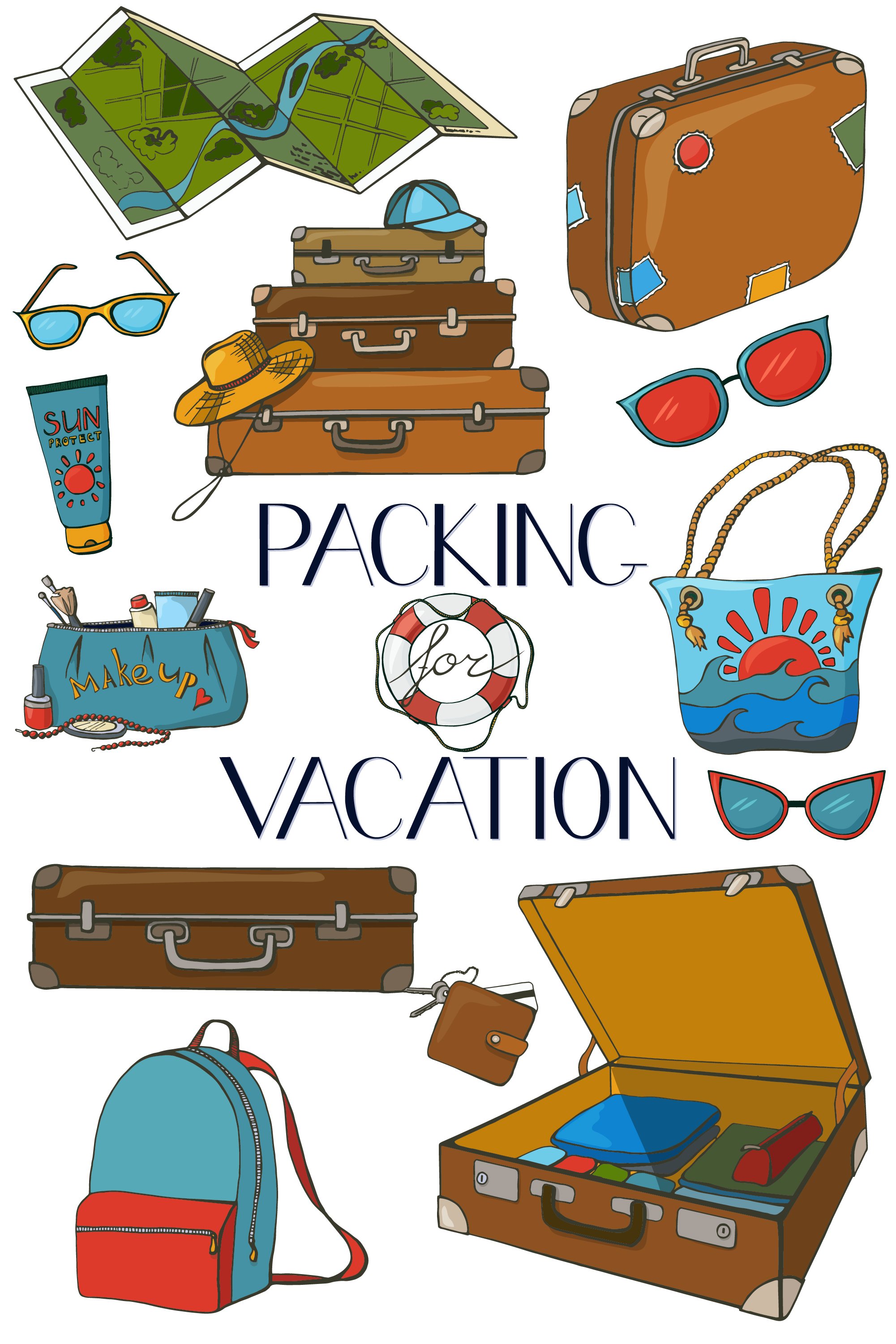 Packing For Vacation Clipart