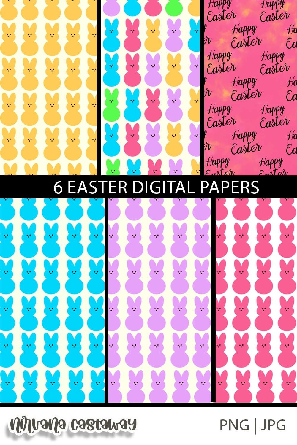 Create Easter Designs with Easter Bunny Peeps Digital Paper