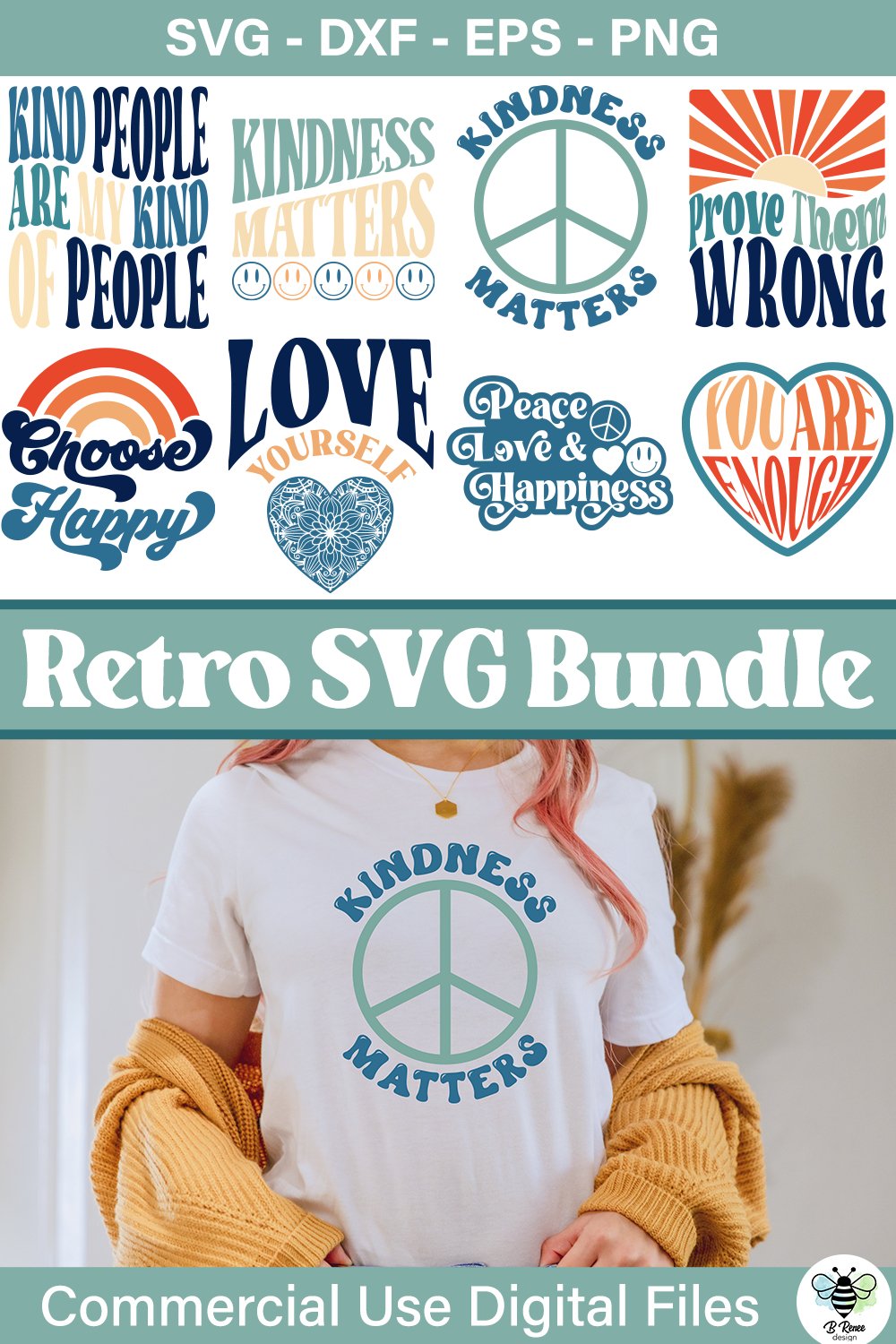 Inspirational Retro Style Quotes SVG Bundle