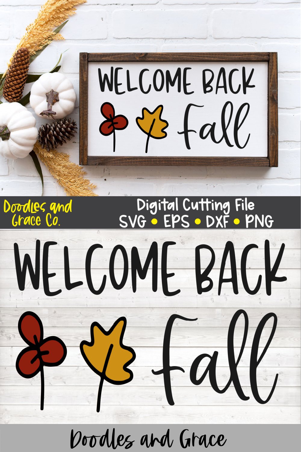Welcome Back Fall SVG - DXF - EPS - PNG (809882)